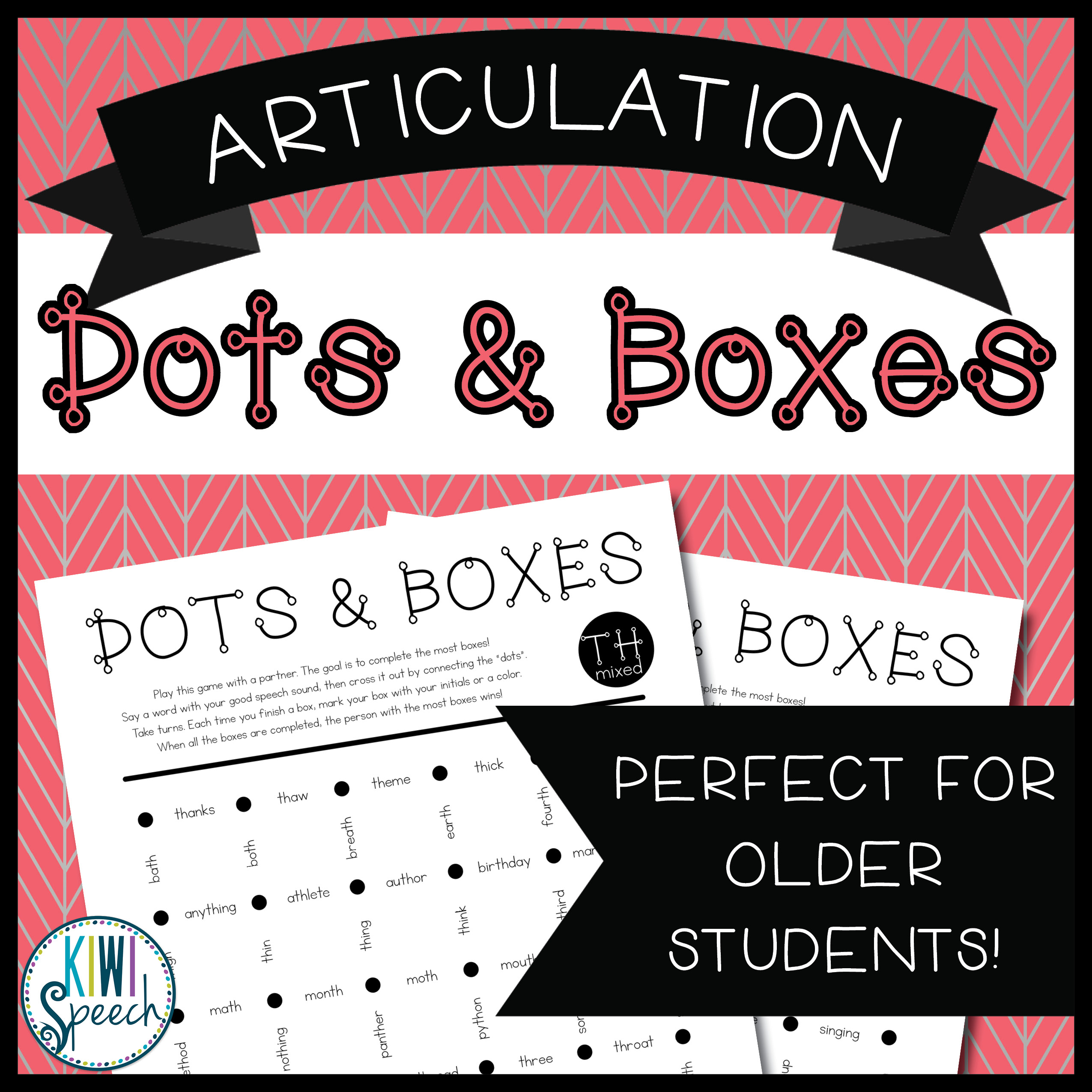NO-PREP Articulation Dots and Boxes for Speech Therapy - Kiwi Speech