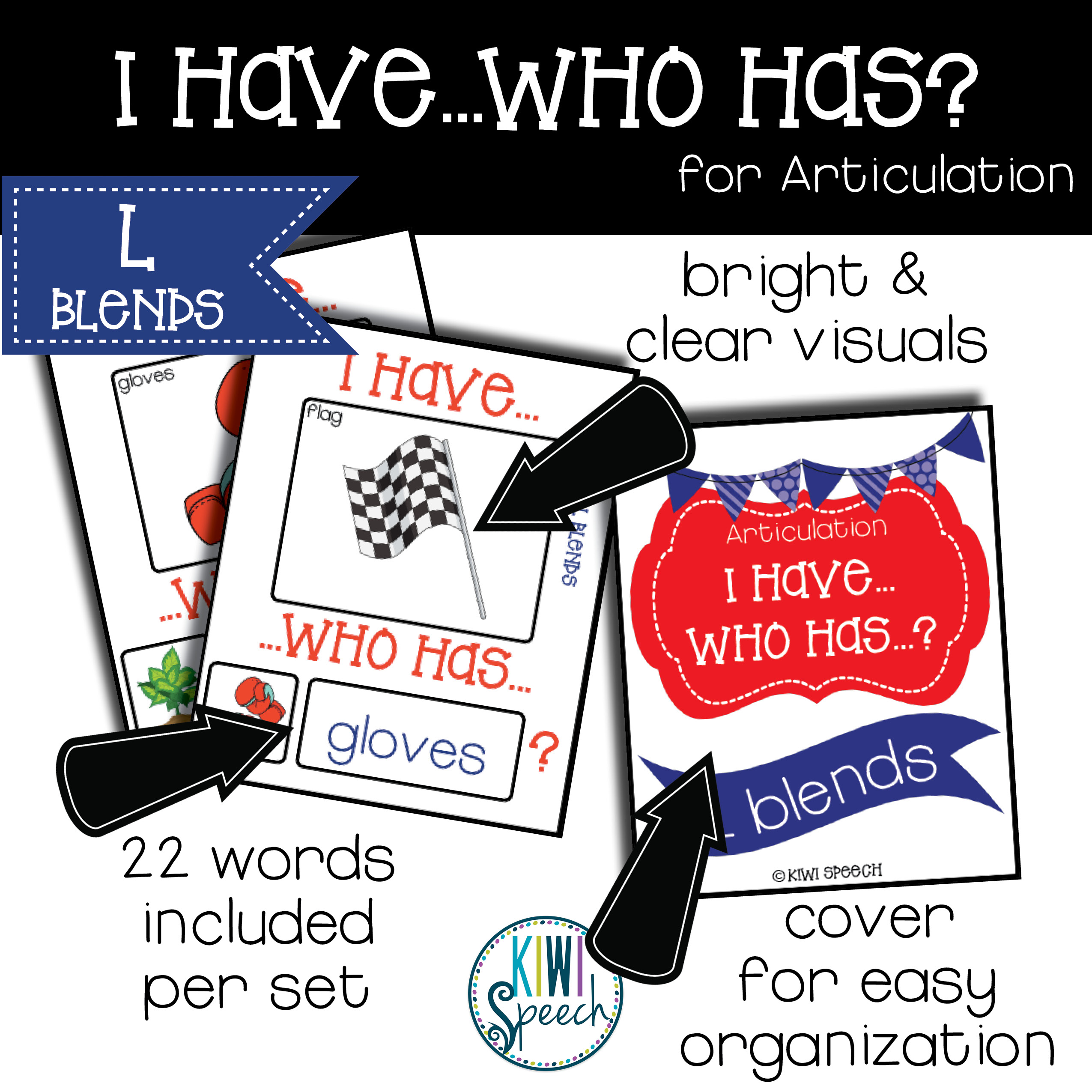 Articulation I Have Who Has Game: L Blends - Kiwi Speech