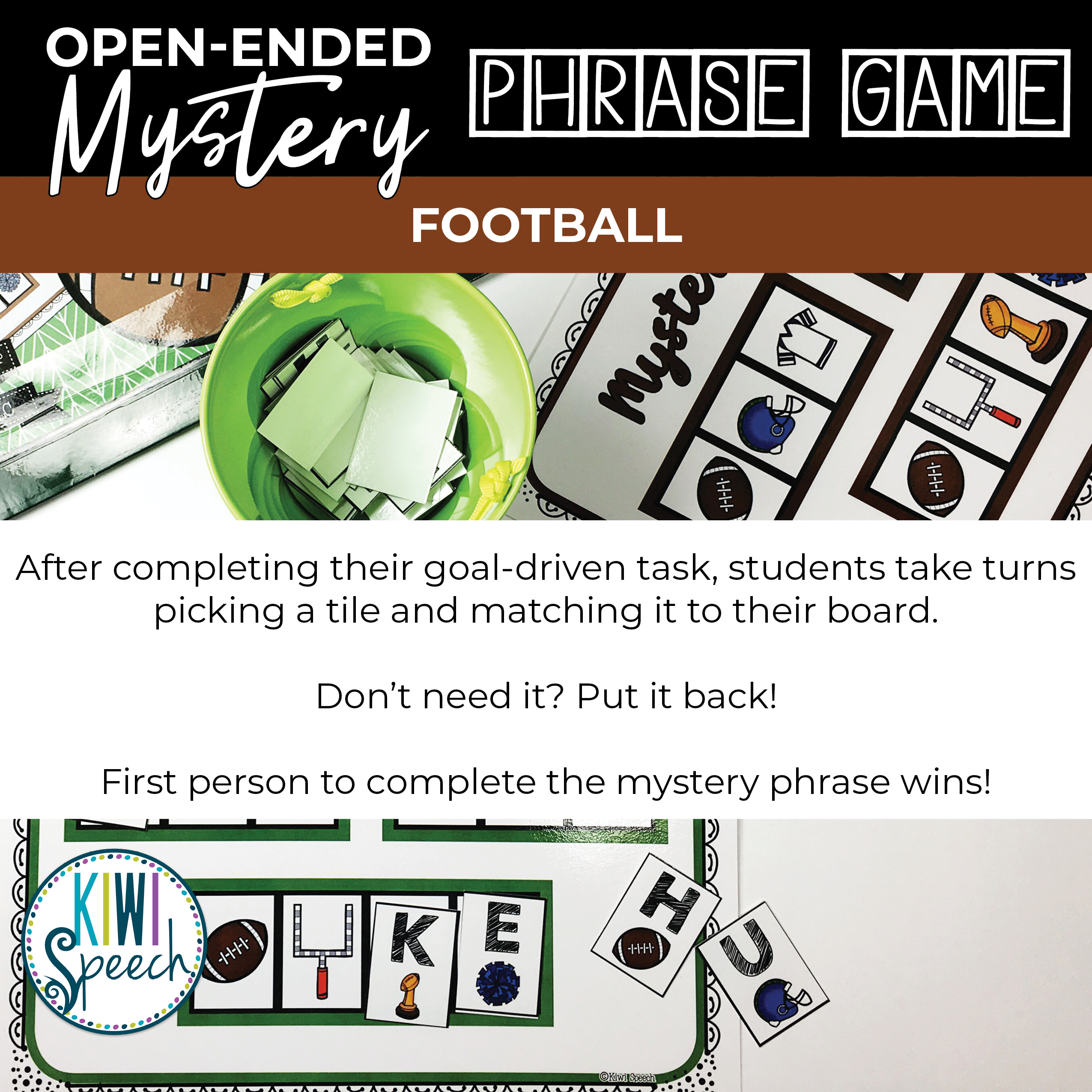 Open Ended Reinforcer Game for Any Goal in Speech Therapy - Football ...