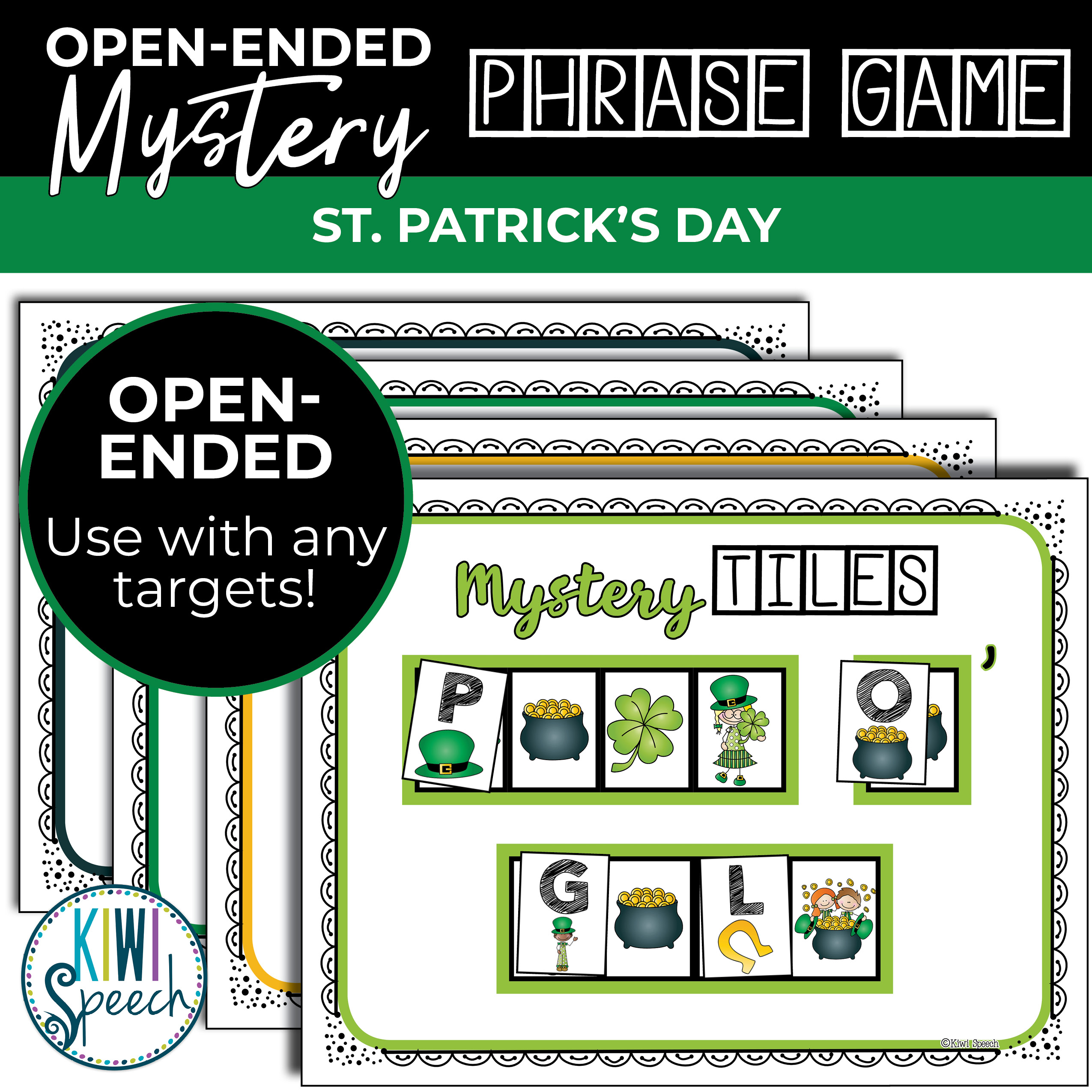 Open Ended Reinforcer Game for Any Goal in Speech Therapy - St. Patrick ...