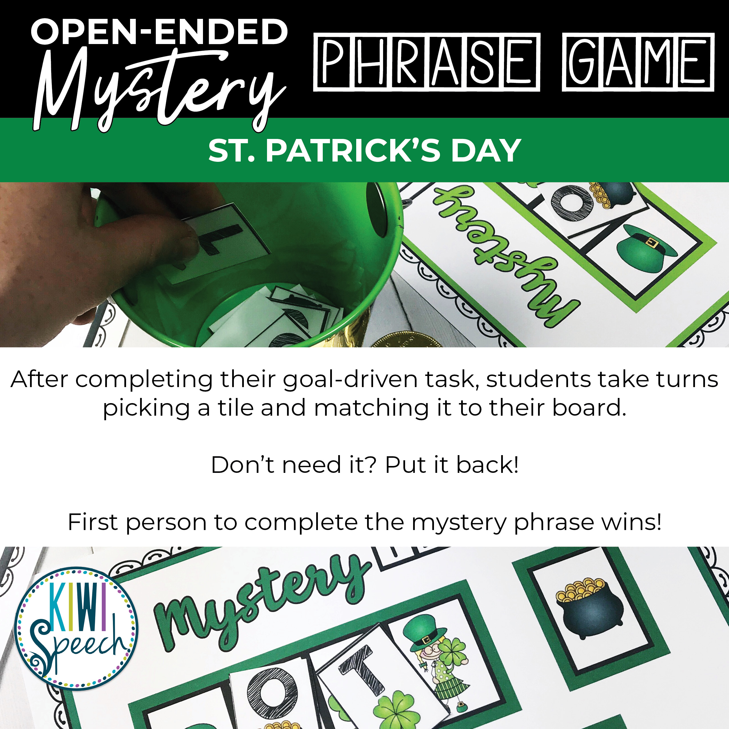Open Ended Reinforcer Game for Any Goal in Speech Therapy - St. Patrick ...