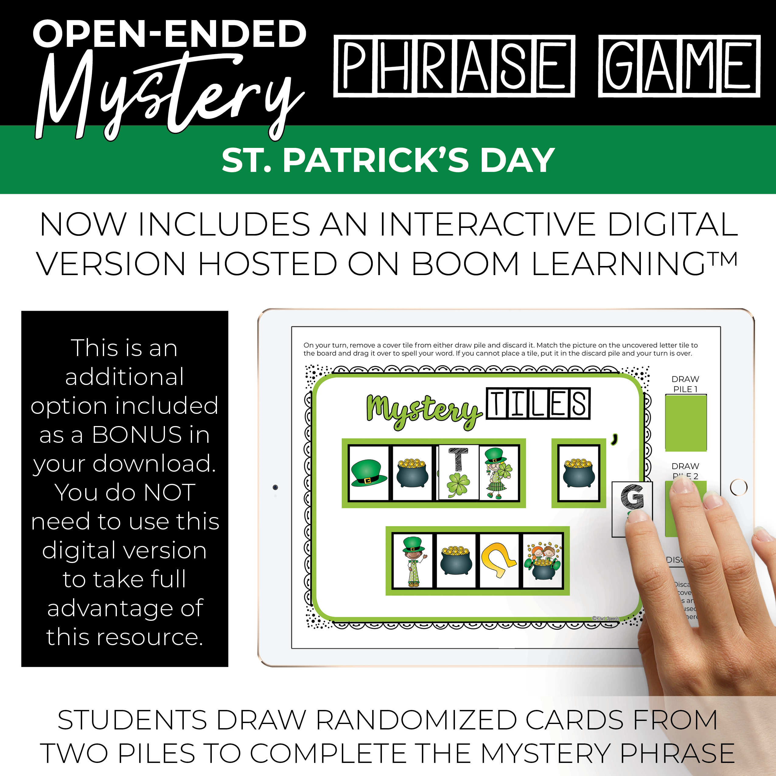 Open Ended Reinforcer Game for Any Goal in Speech Therapy - St. Patrick ...