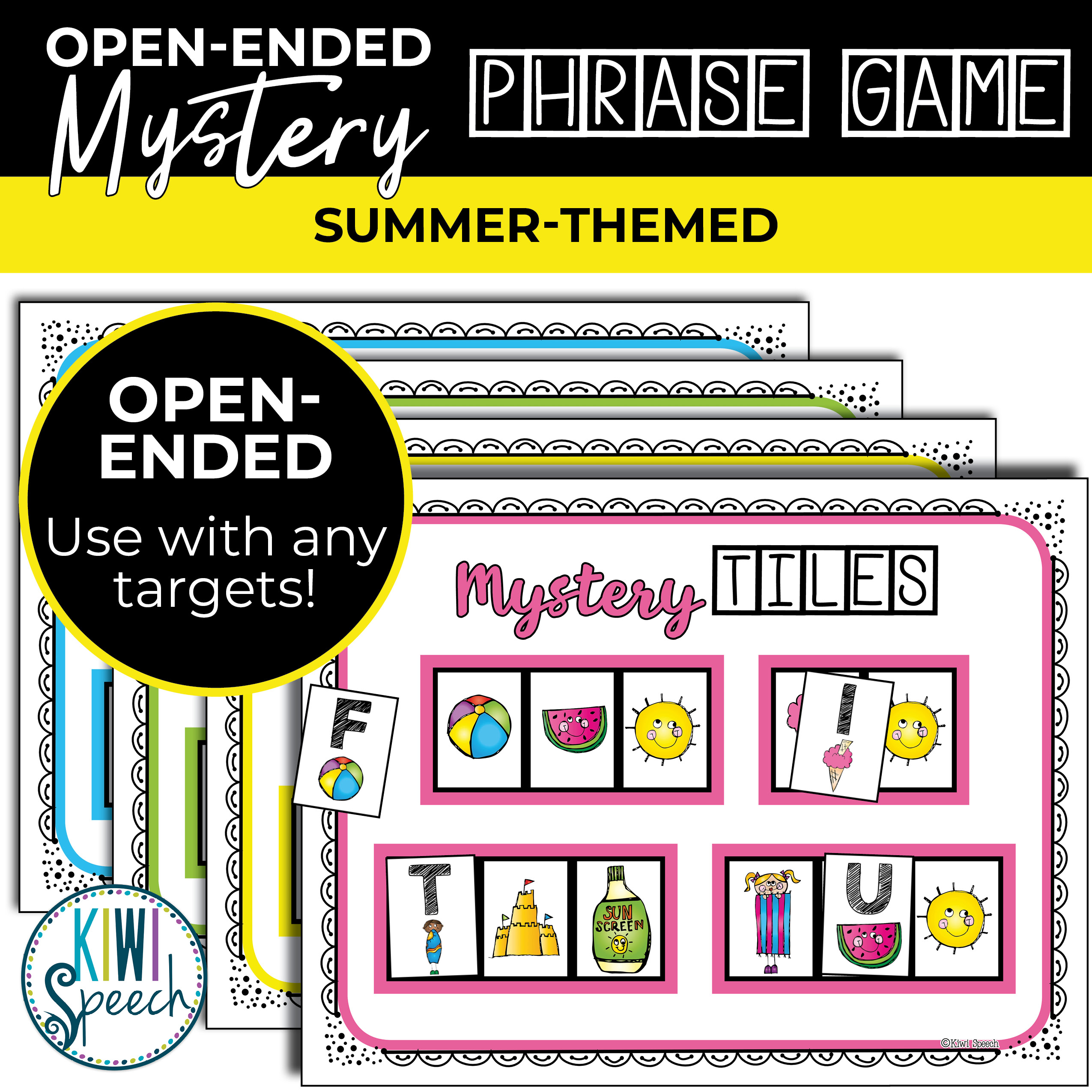 Open Ended Reinforcer Game for Any Goal in Speech Therapy - Summer ...