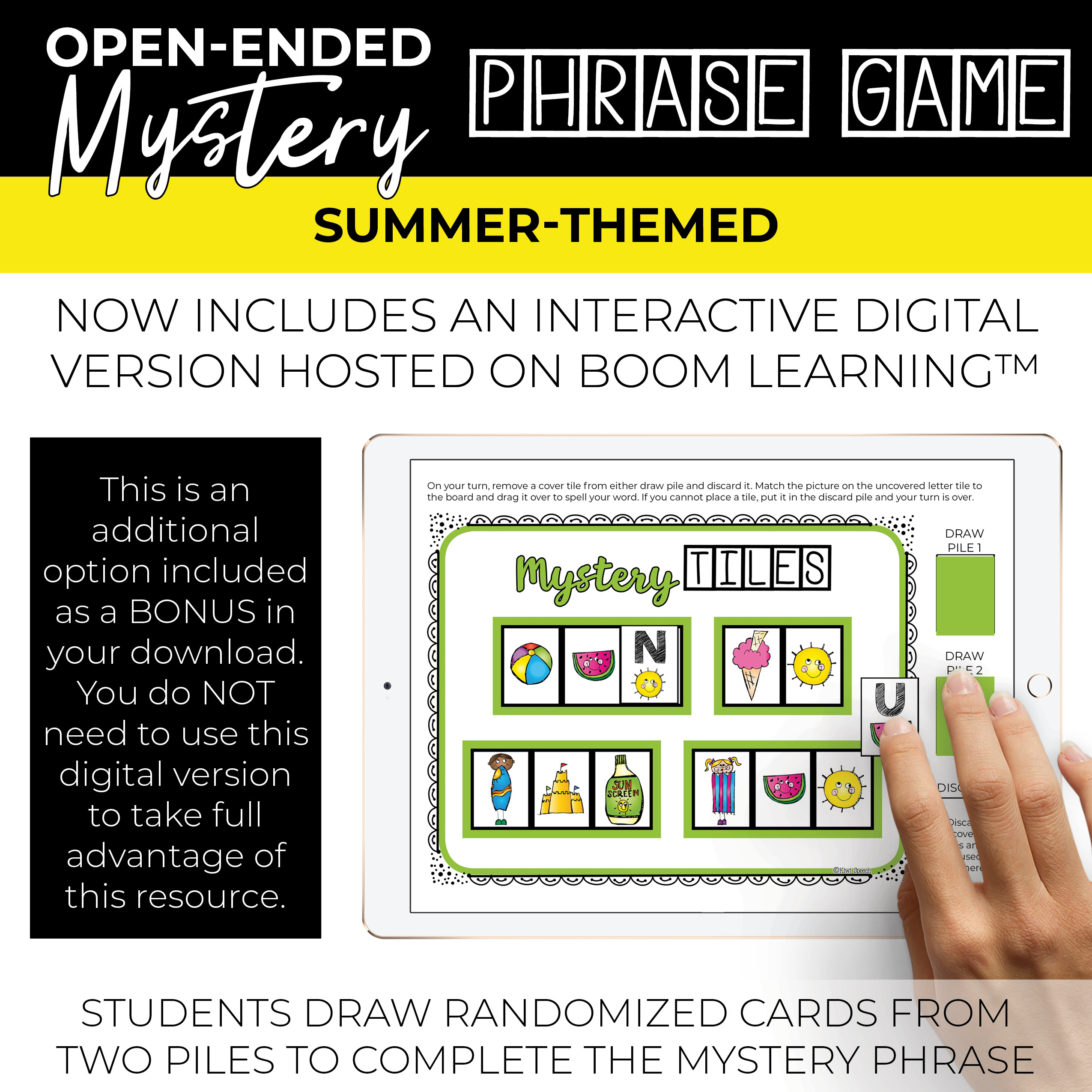 Open Ended Reinforcer Game for Any Goal in Speech Therapy - Summer ...