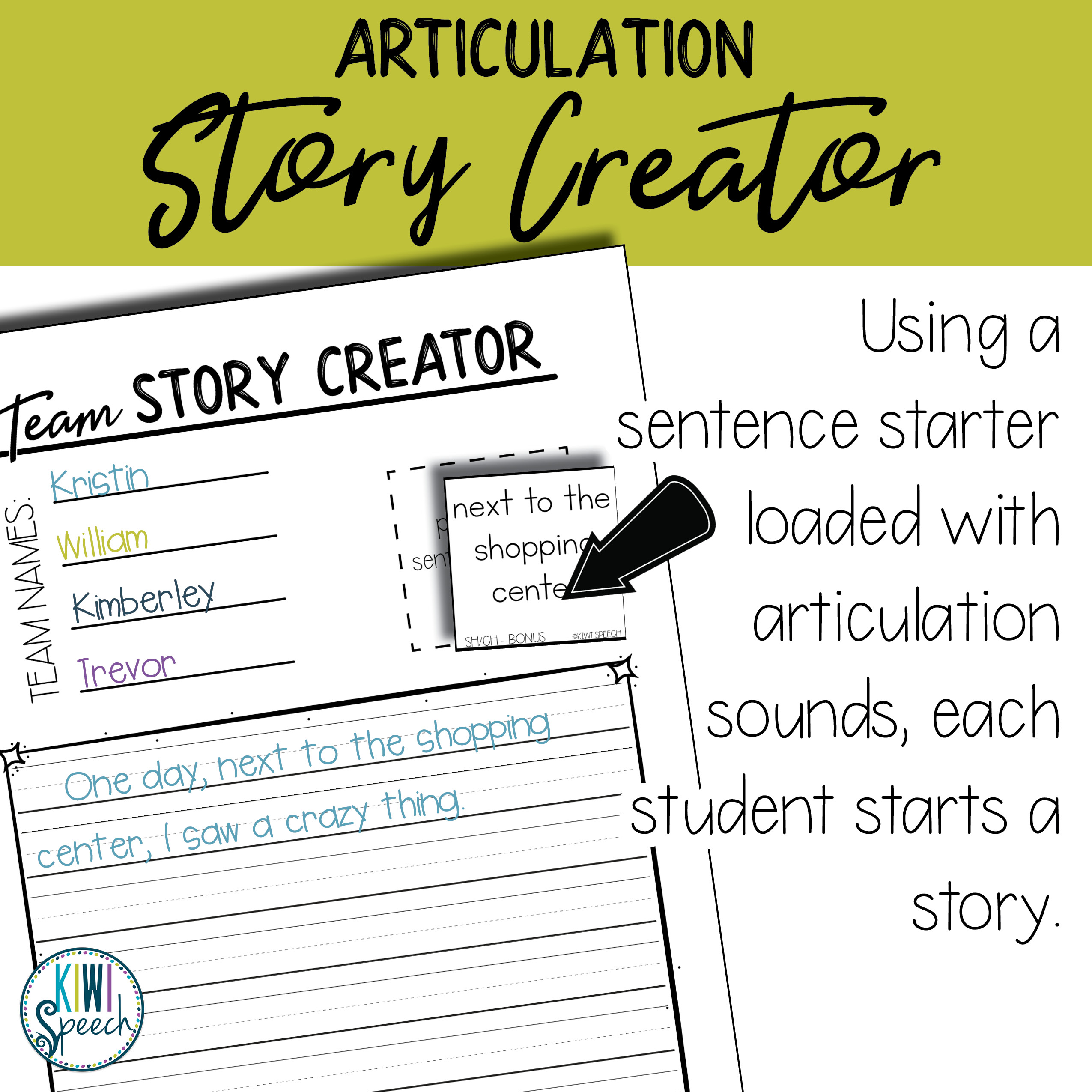 Articulation Story Creator - A Group Speech and Language Writing ...