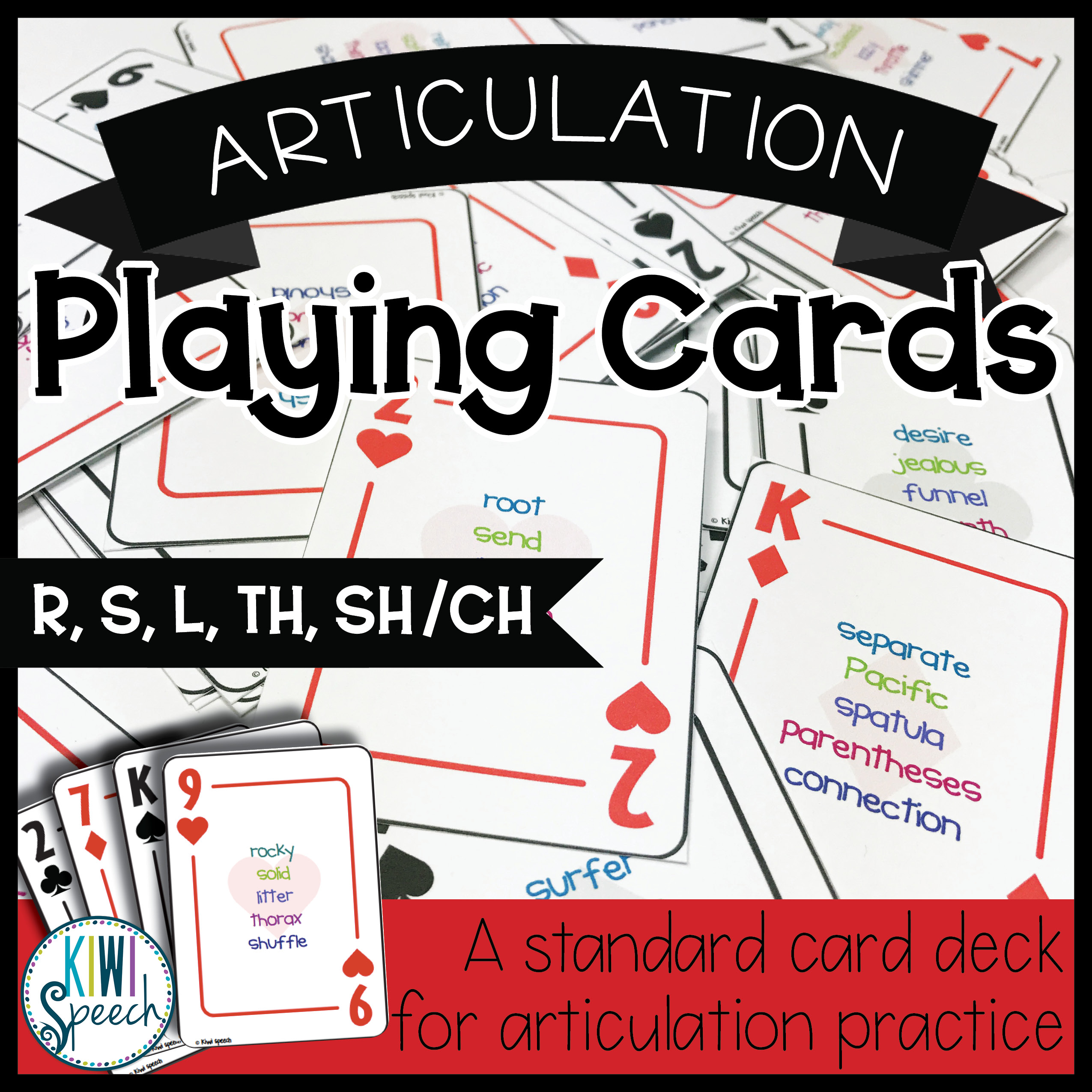 Articulation Playing Cards: A Standard Card Deck for R, S, L, TH, SH ...