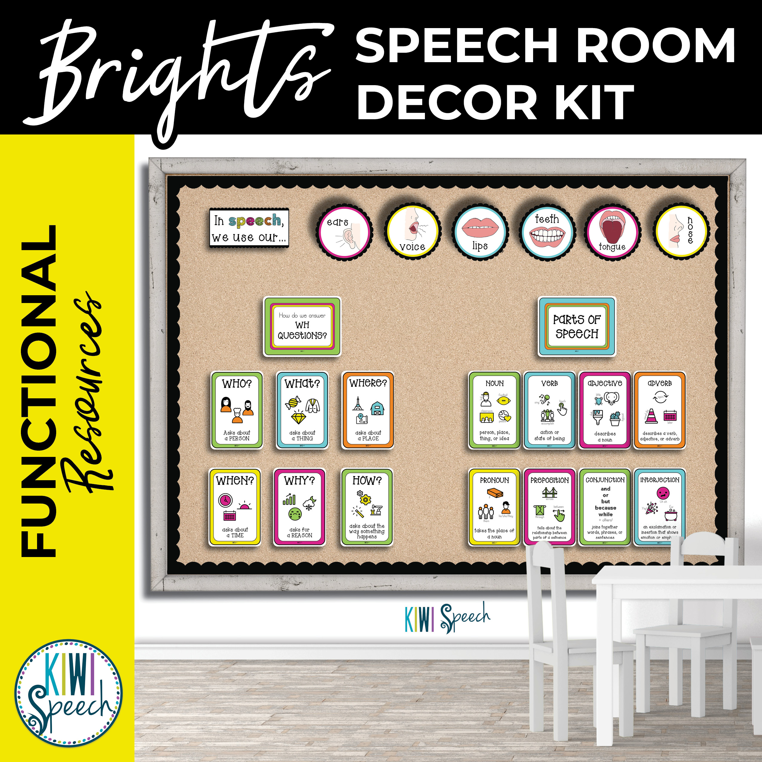 Speech Therapy Room Decor - Functional Speech Decor Kit & Visual Aids ...