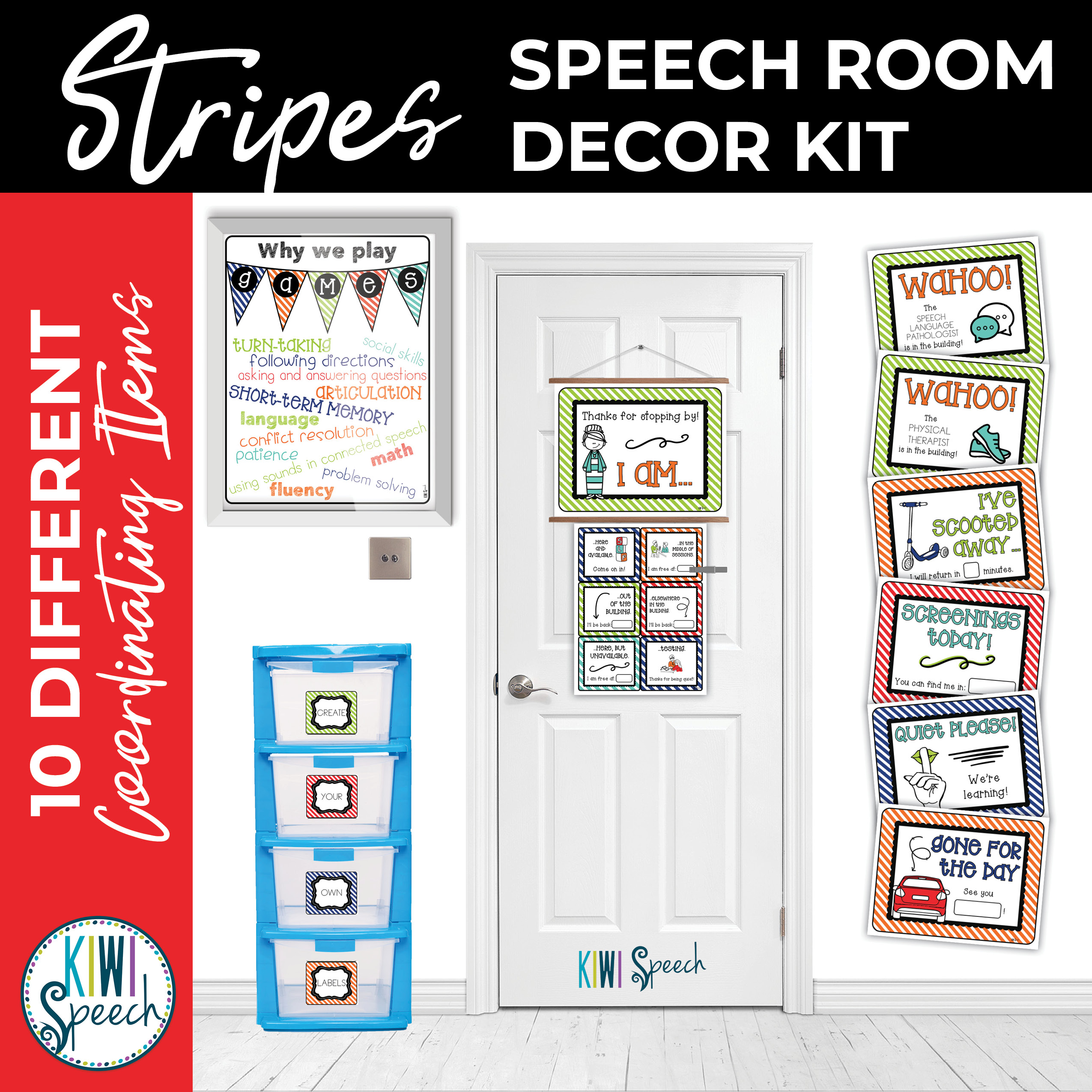 Speech Therapy Room Decor - Functional Decor Kit with Visual Aids ...