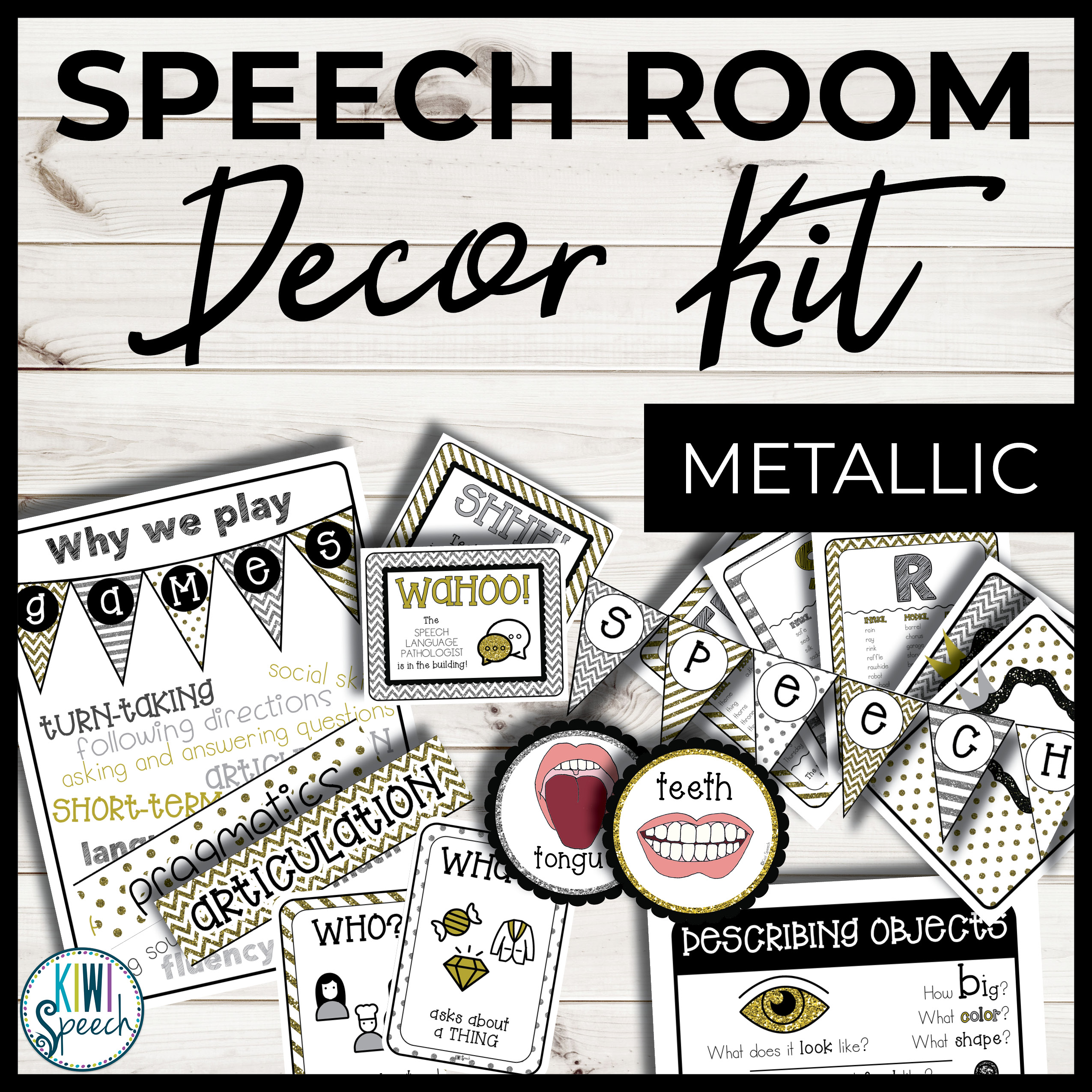 Speech Therapy Room Decor - Functional Decor Kit with Visual Aids ...