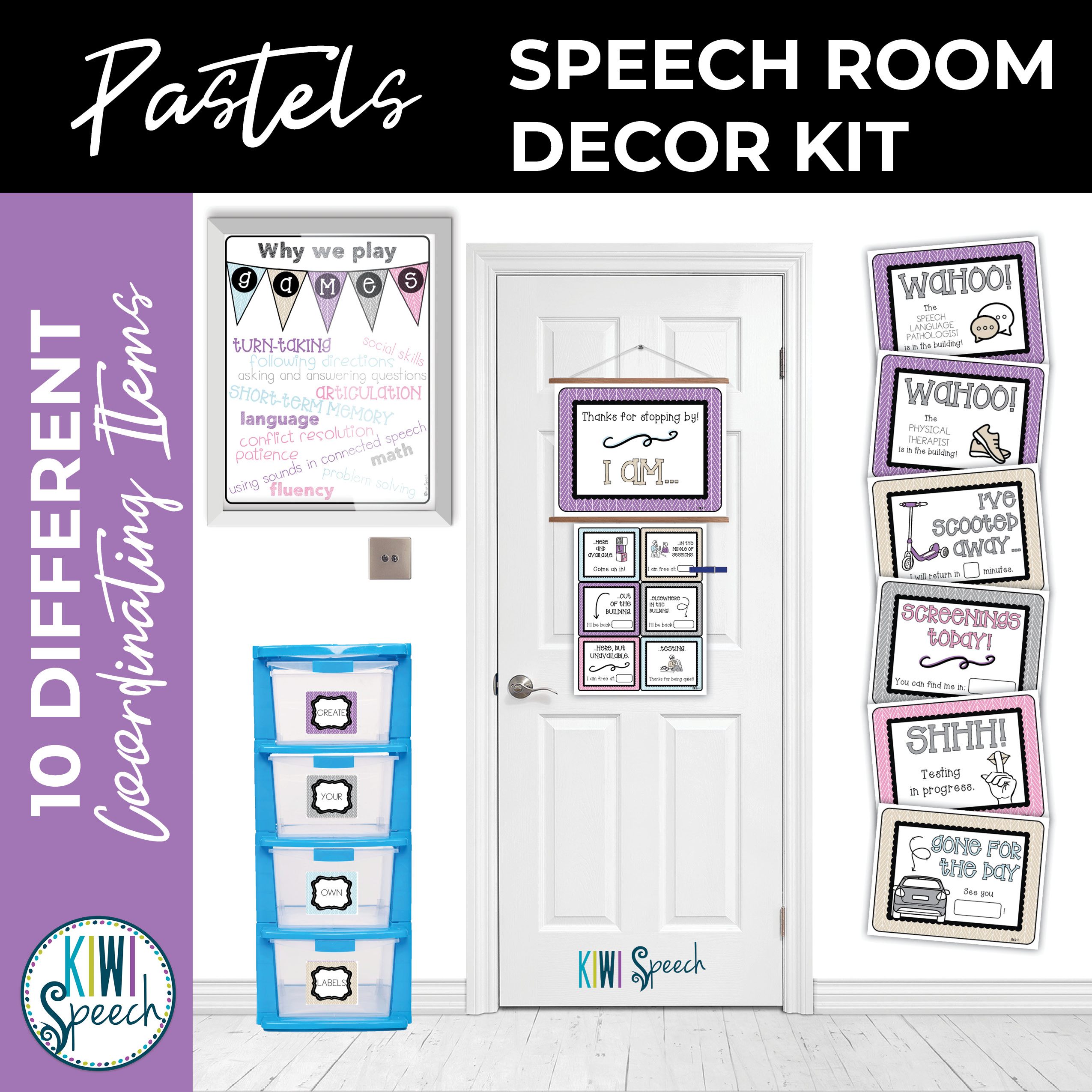 Speech Therapy Room Decor - Functional Speech Decor Kit and Visual Aids ...