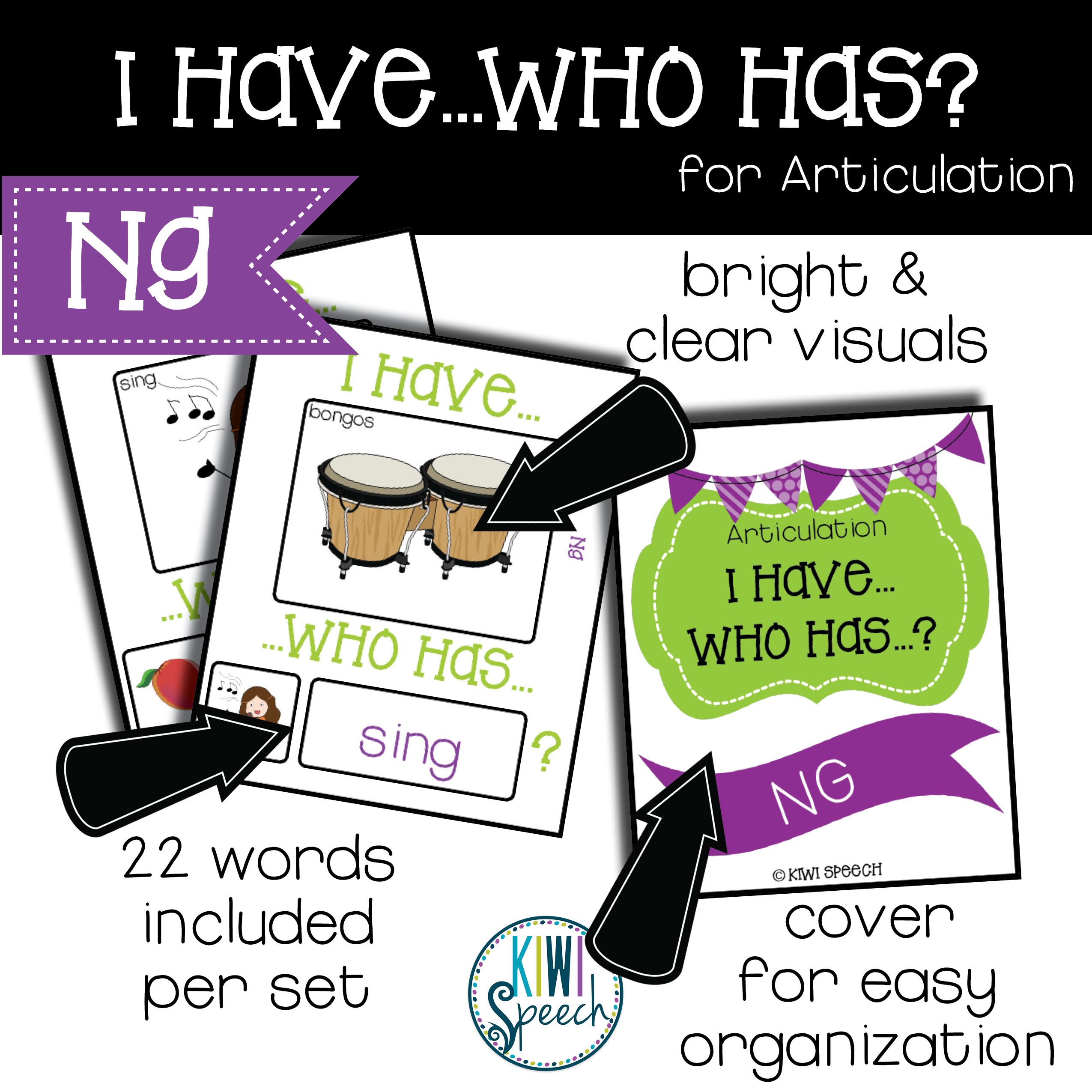 Articulation I Have Who Has Game: NG - Kiwi Speech