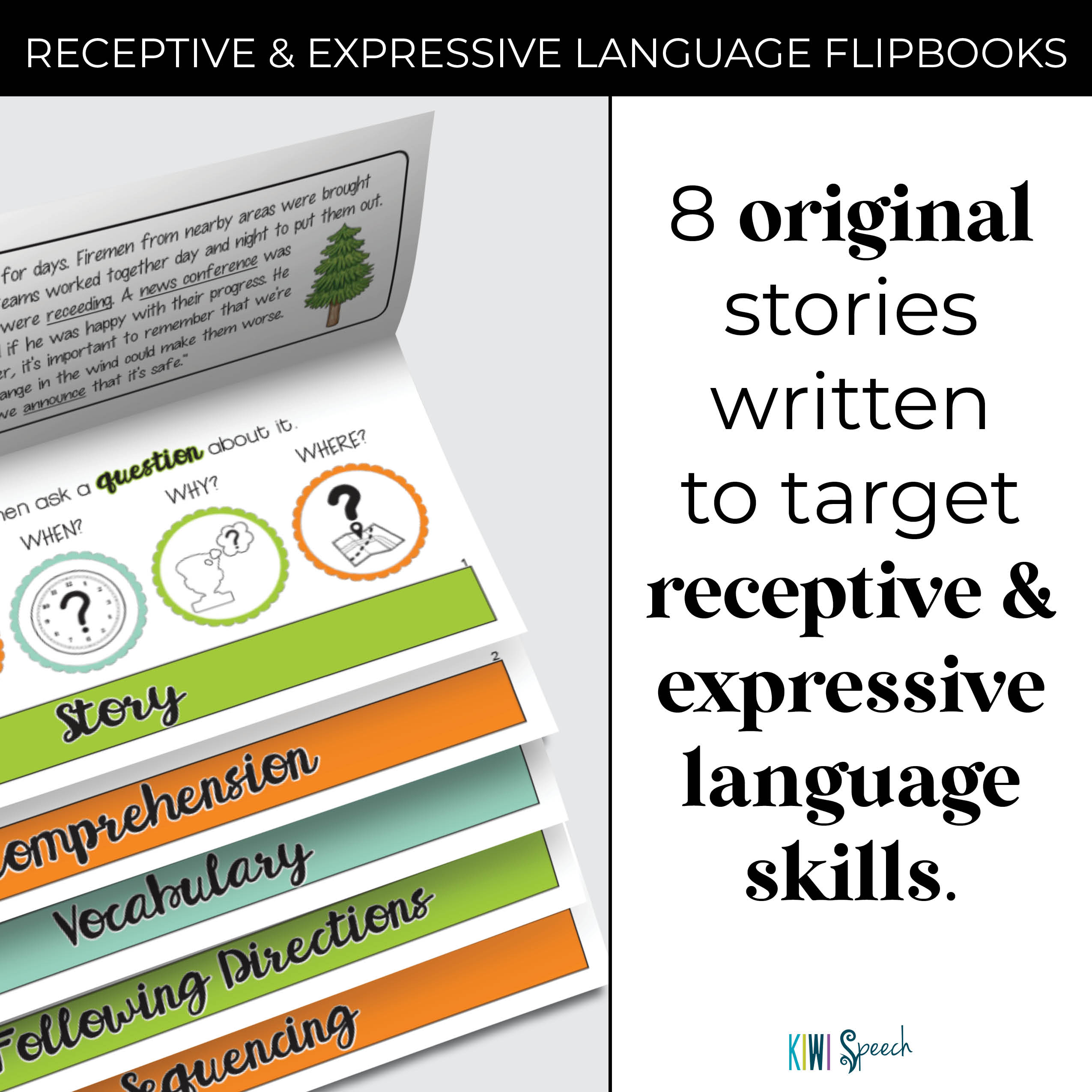 Receptive & Expressive Language Flip Books {OUTDOORS / CAMPING} - Kiwi ...