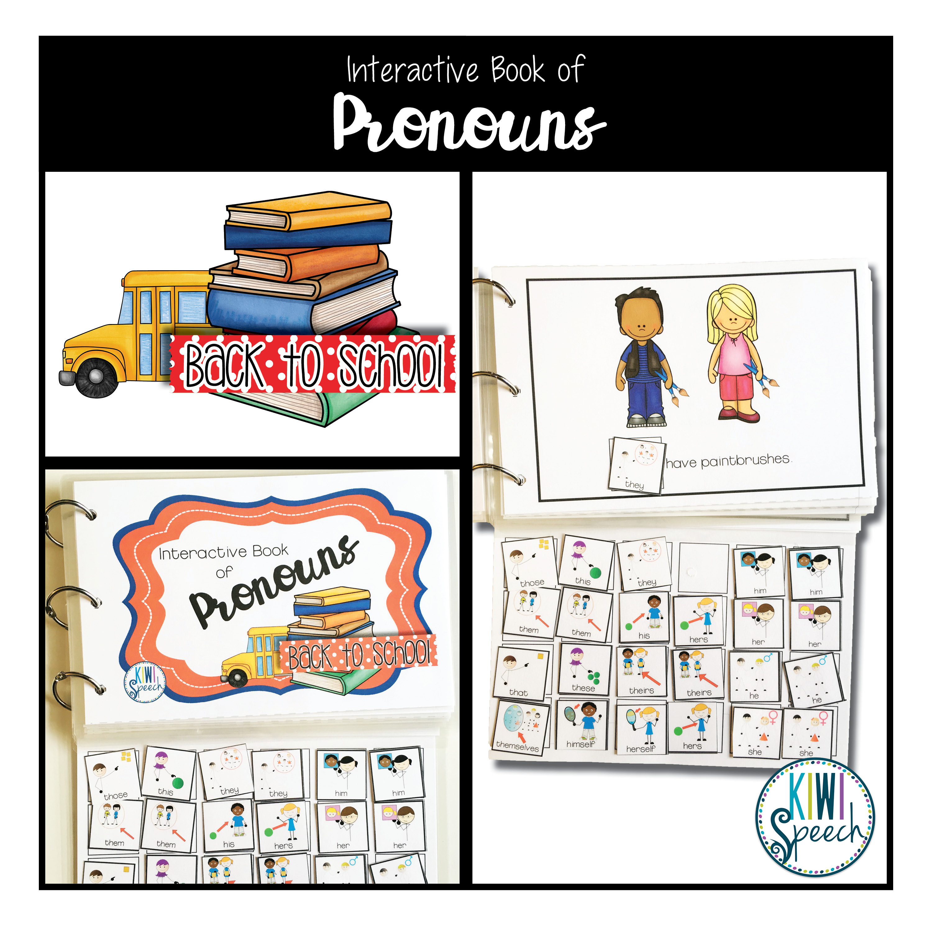 Grammar Interactive Book BUNDLE {BACK TO SCHOOL} - Kiwi Speech