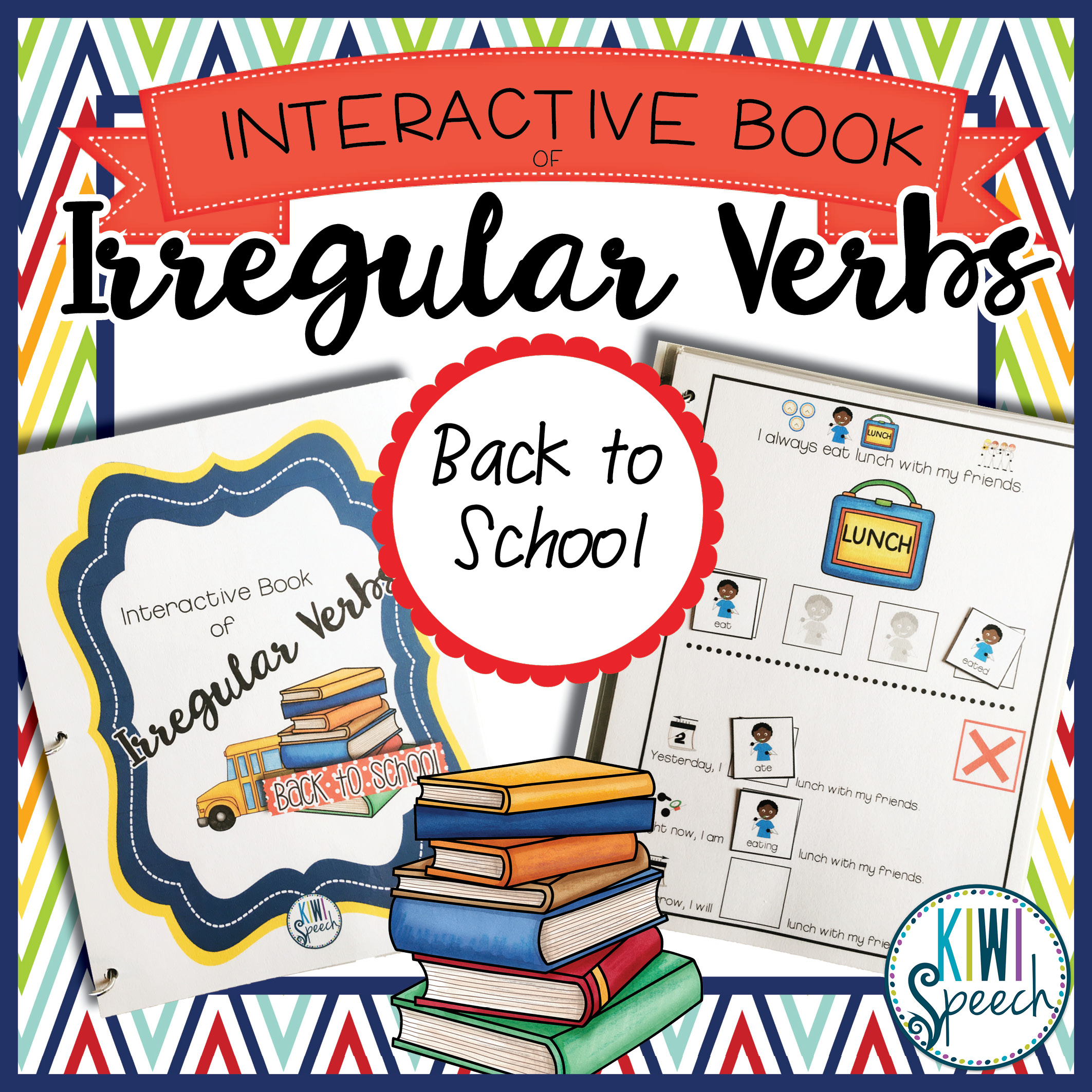 Irregular Verbs Interactive Book {BACK TO SCHOOL} - Kiwi Speech