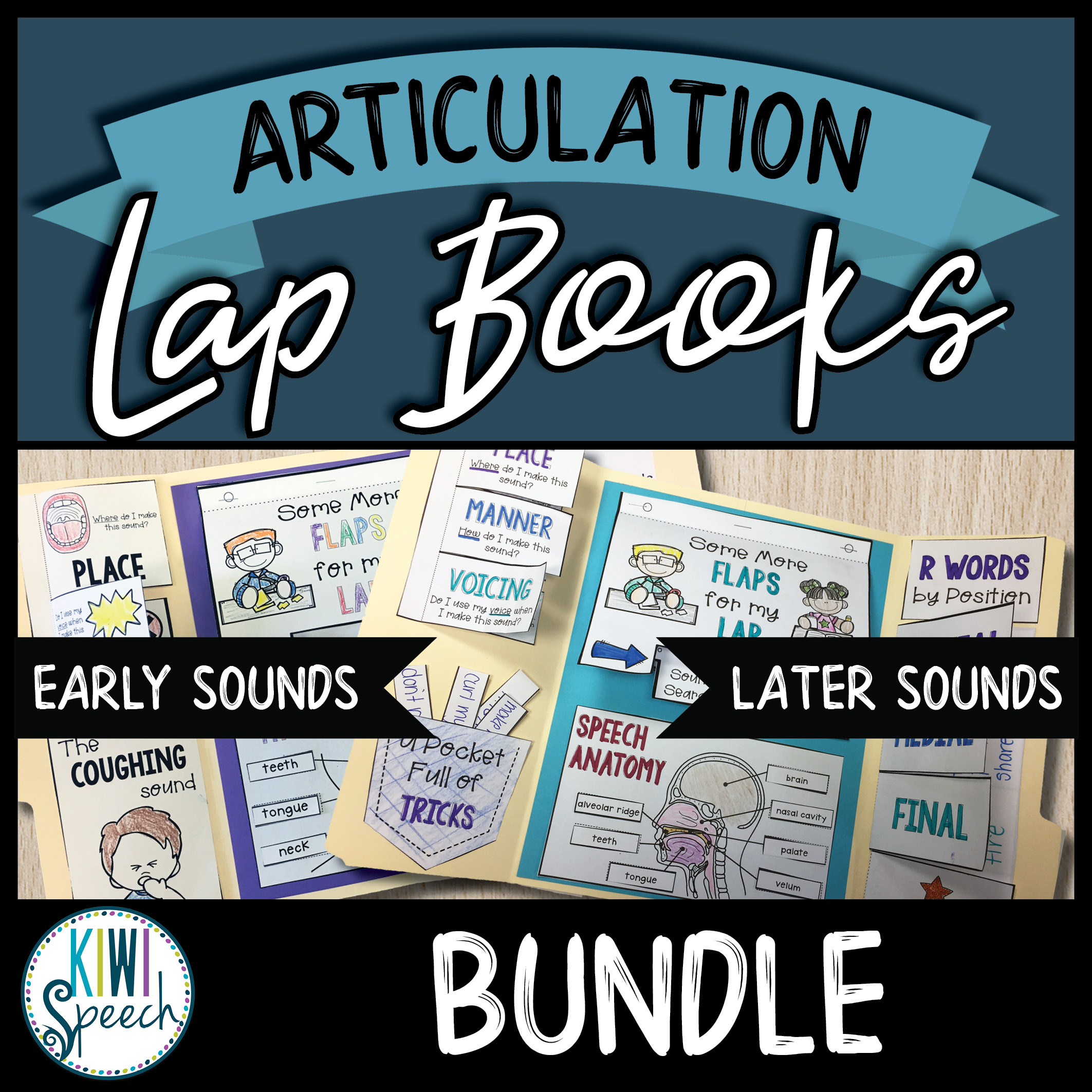 Articulation Lap Books - Early and Later Sounds BUNDLE - Kiwi Speech