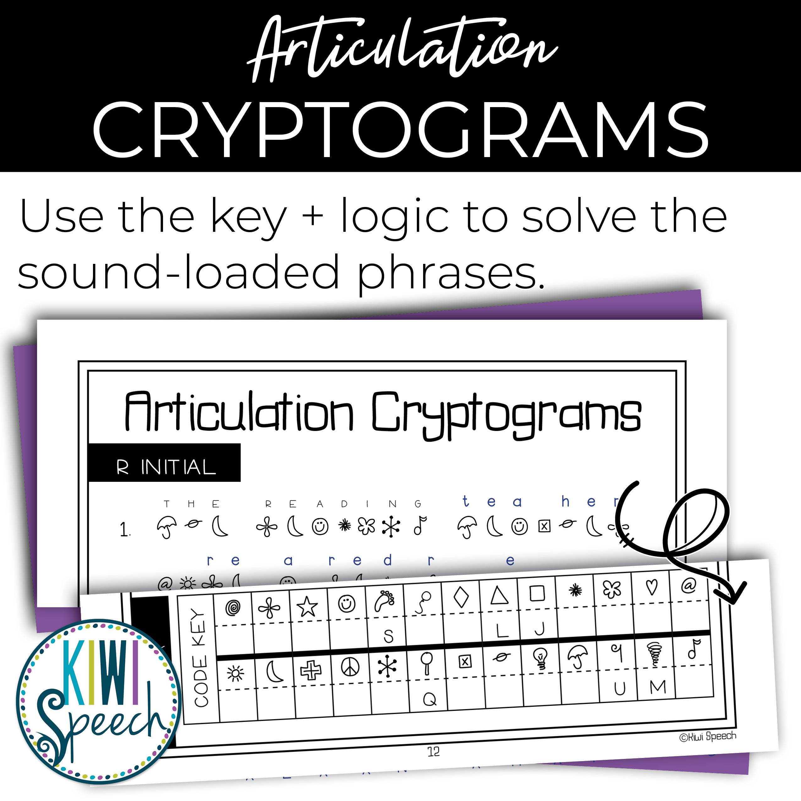Articulation Cryptograms - NO-PREP Speech Therapy Brain Teaser Puzzles ...