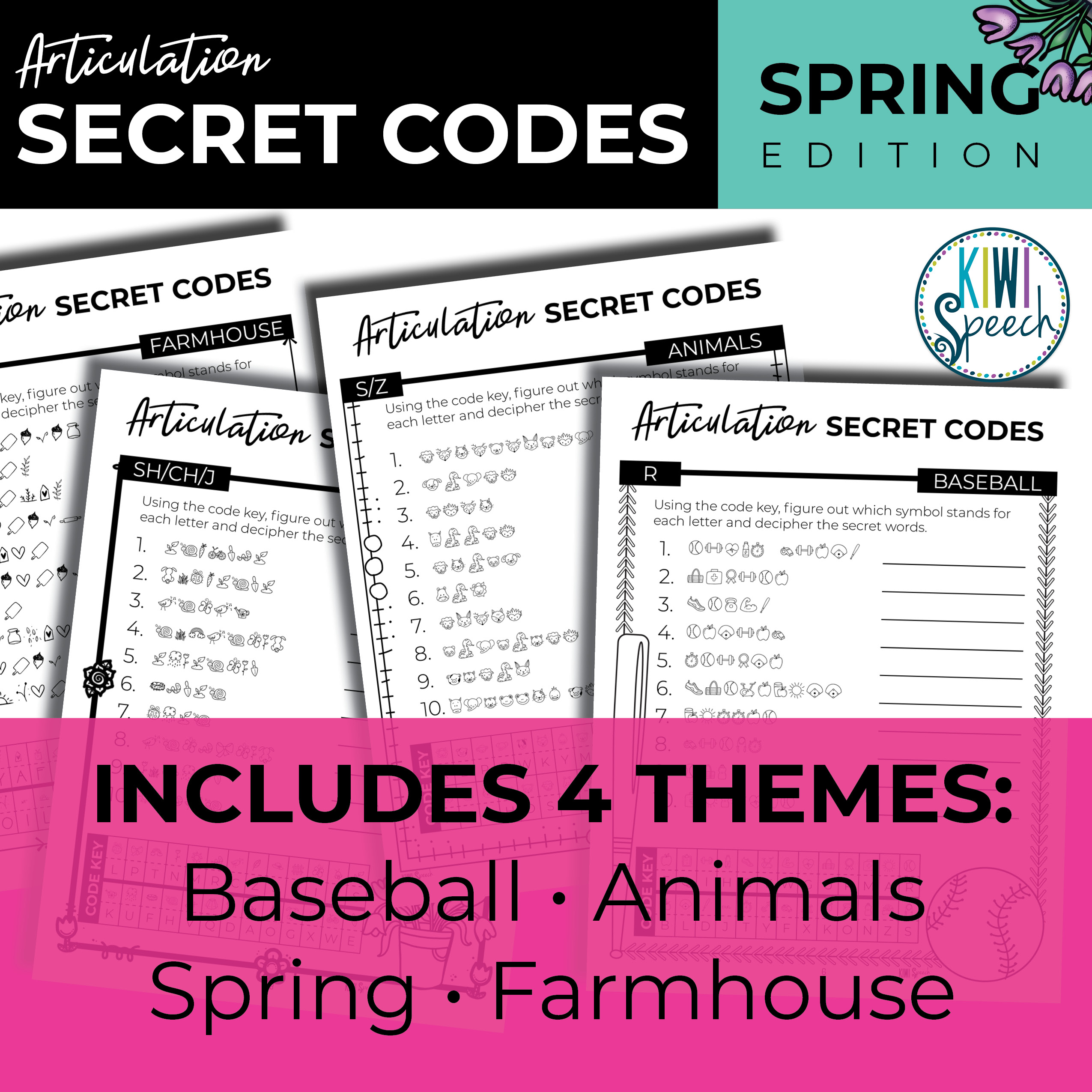 NO PREP Seasonal Articulation Secret Codes for Speech - SPRING Edition ...