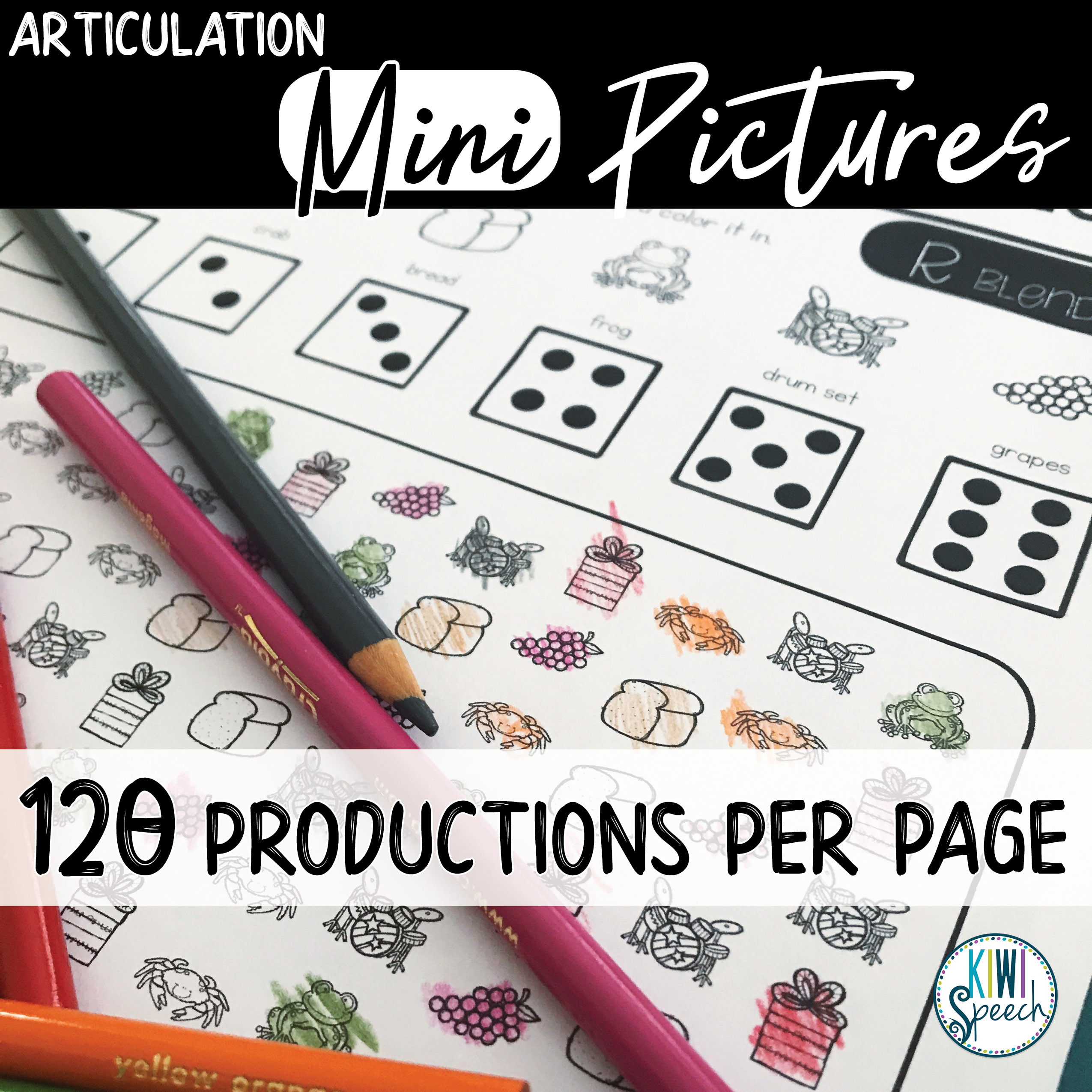 No-Prep Articulation Mini Pictures Dice Game - Later Sounds - Kiwi Speech
