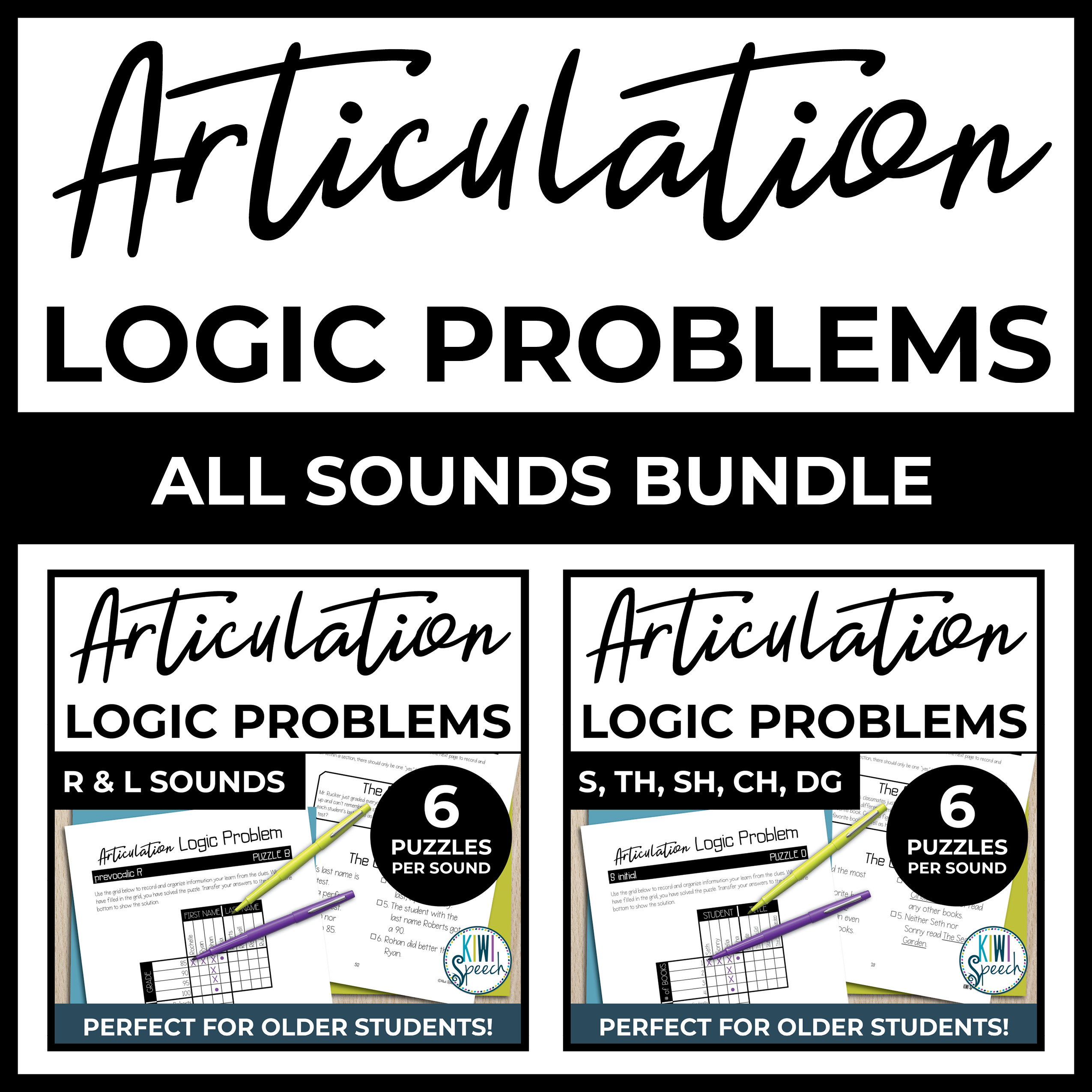 Articulation Logic Problems | NO-PREP Speech Therapy Brain Teaser ...