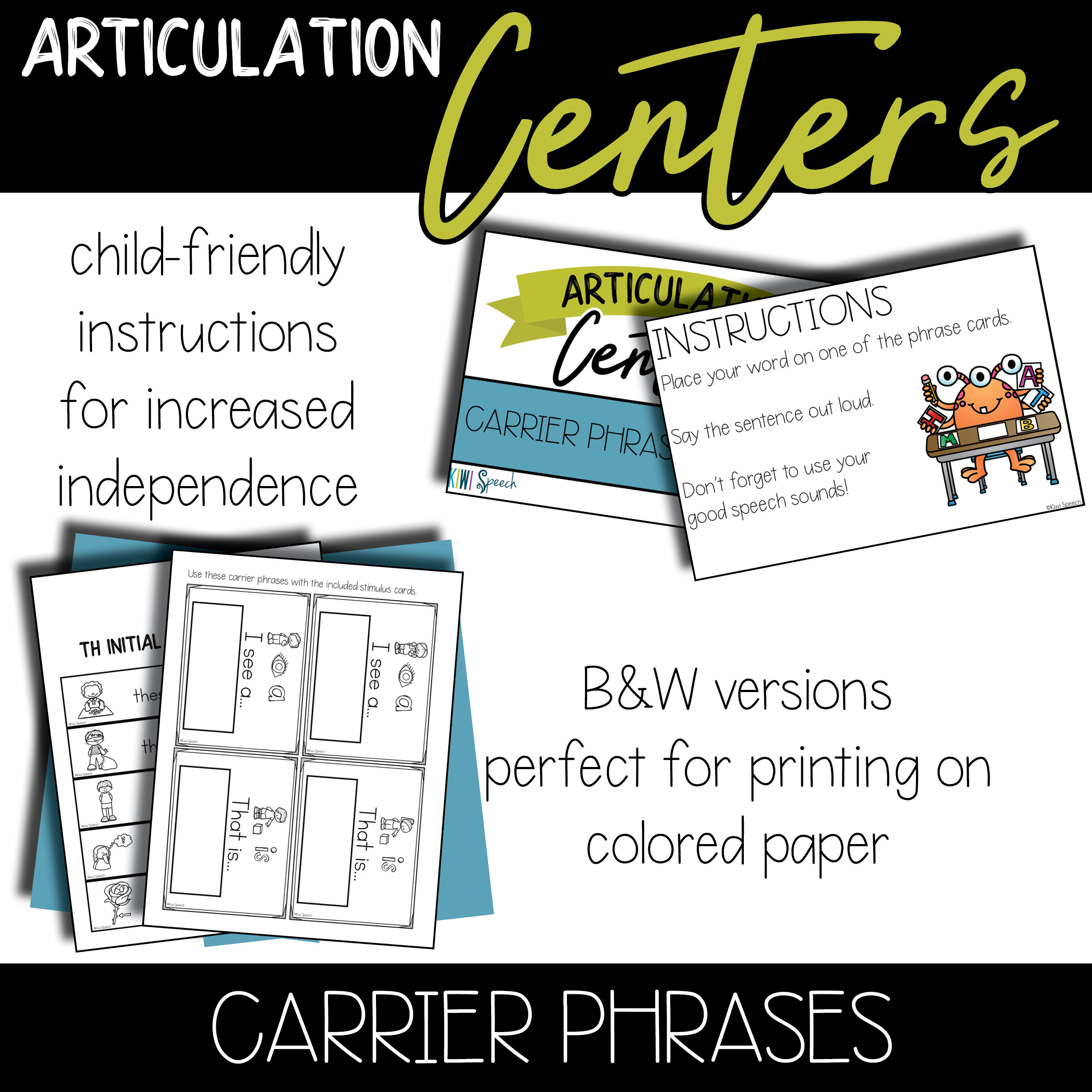 Speech Centers: Carrier Phrases - Kiwi Speech
