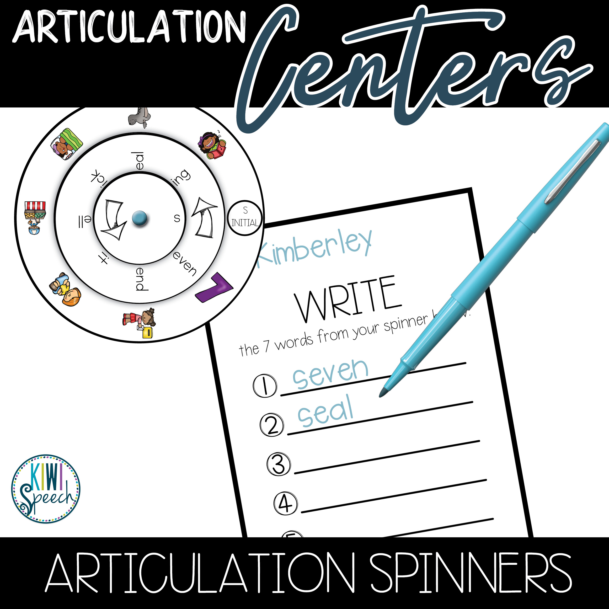 Speech Centers: Articulation Spinners - Kiwi Speech