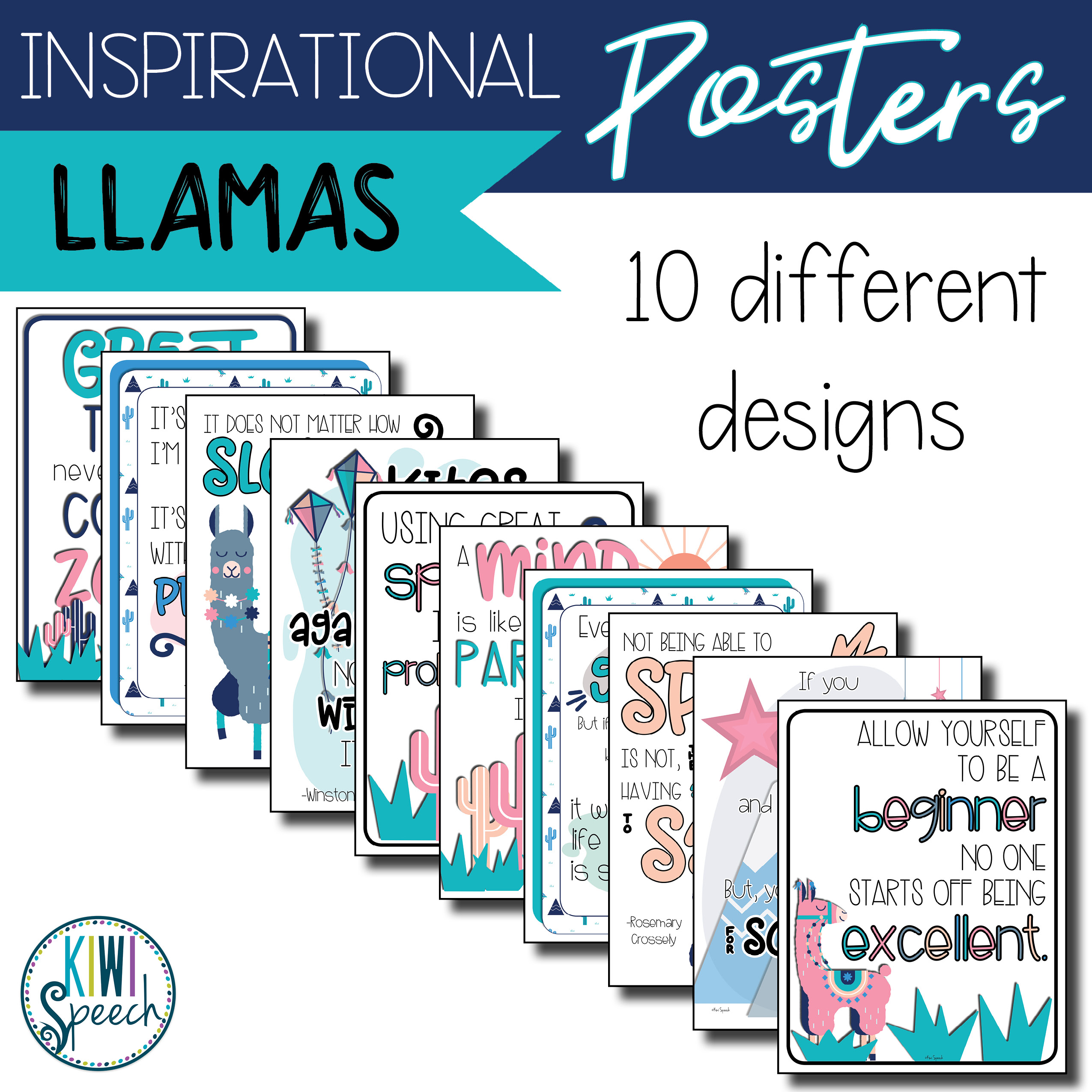 Llama Posters - Motivational Posters for Classroom Decor & Speech ...