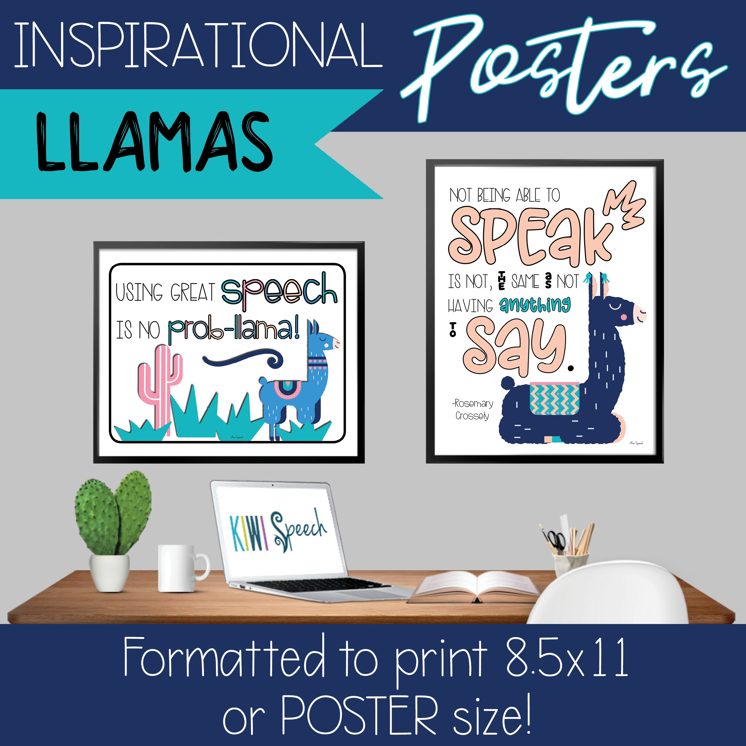 Llama Posters - Motivational Posters for Classroom Decor & Speech ...