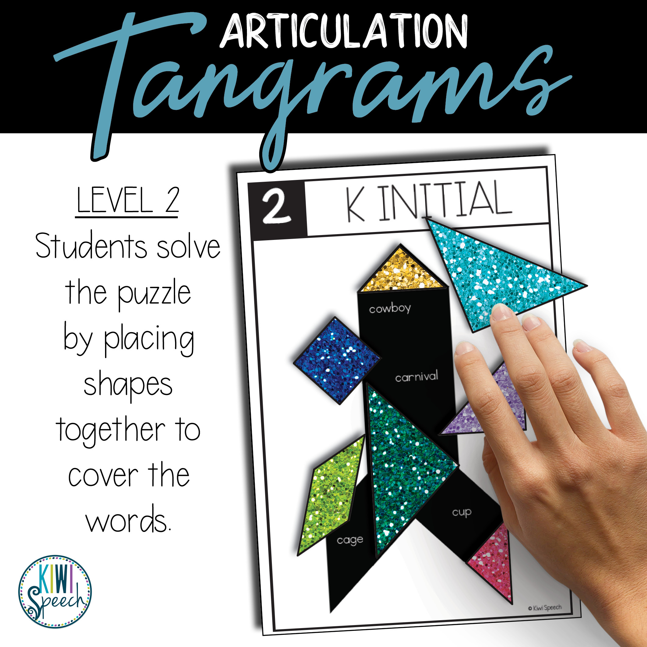 Tangram Speech Therapy Puzzles - Speech Therapy Activity for K, G, F, V ...