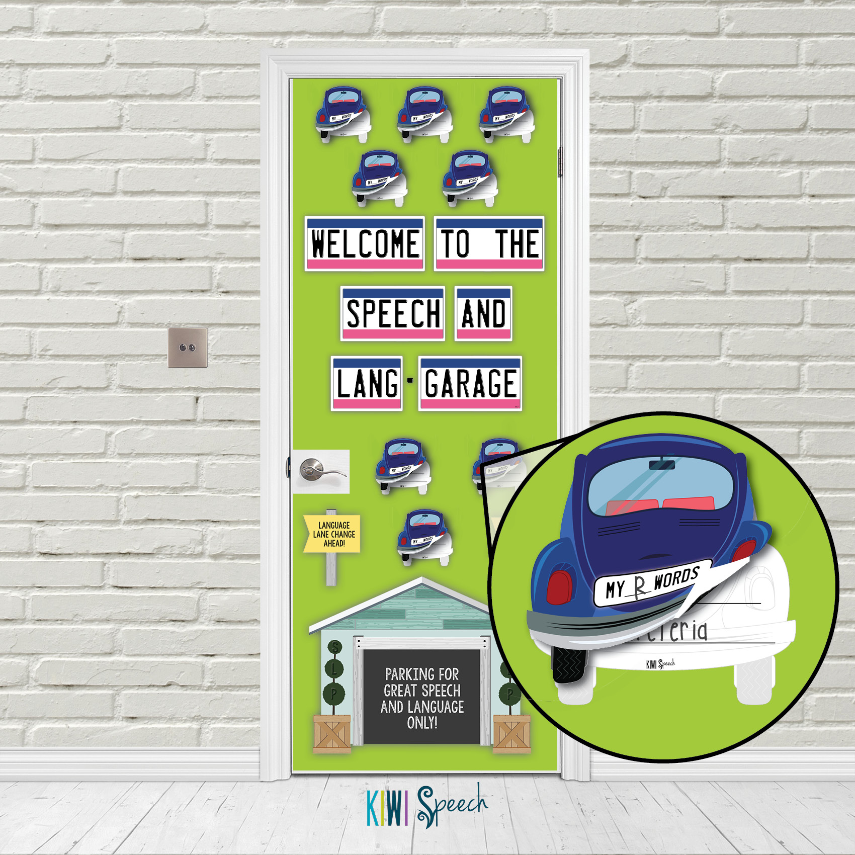 Cars Speech Bulletin Board / Door Kit + Craftivity - Speech Therapy ...
