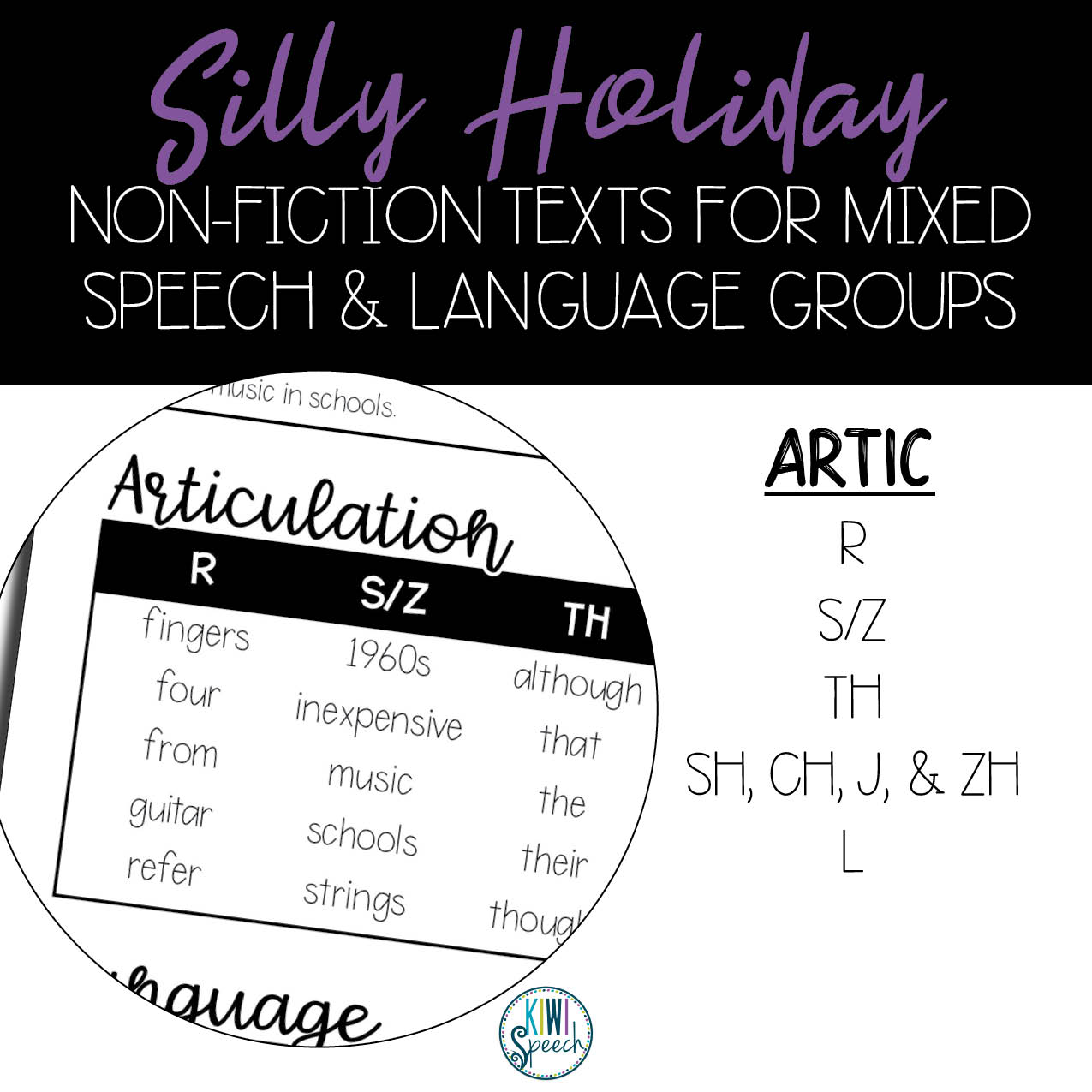 No Prep Silly Holiday Texts for Speech Therapy Mixed Groups - May ...