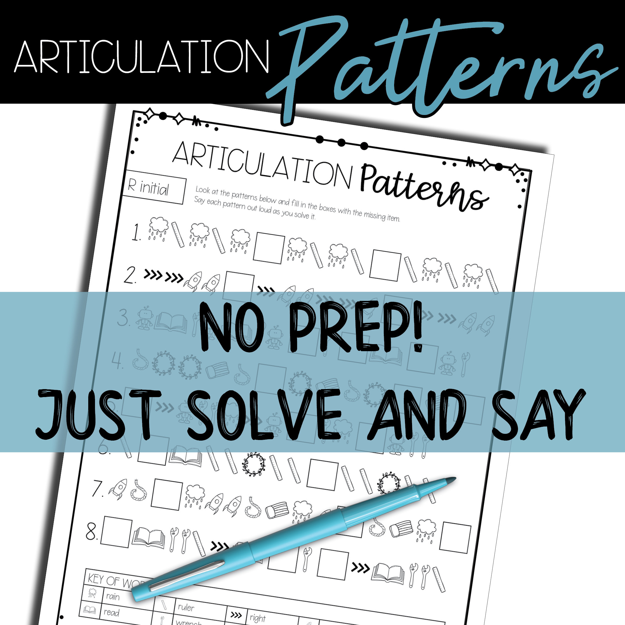 No Prep Articulation Patterns for Speech Therapy - Later Sounds - Kiwi ...