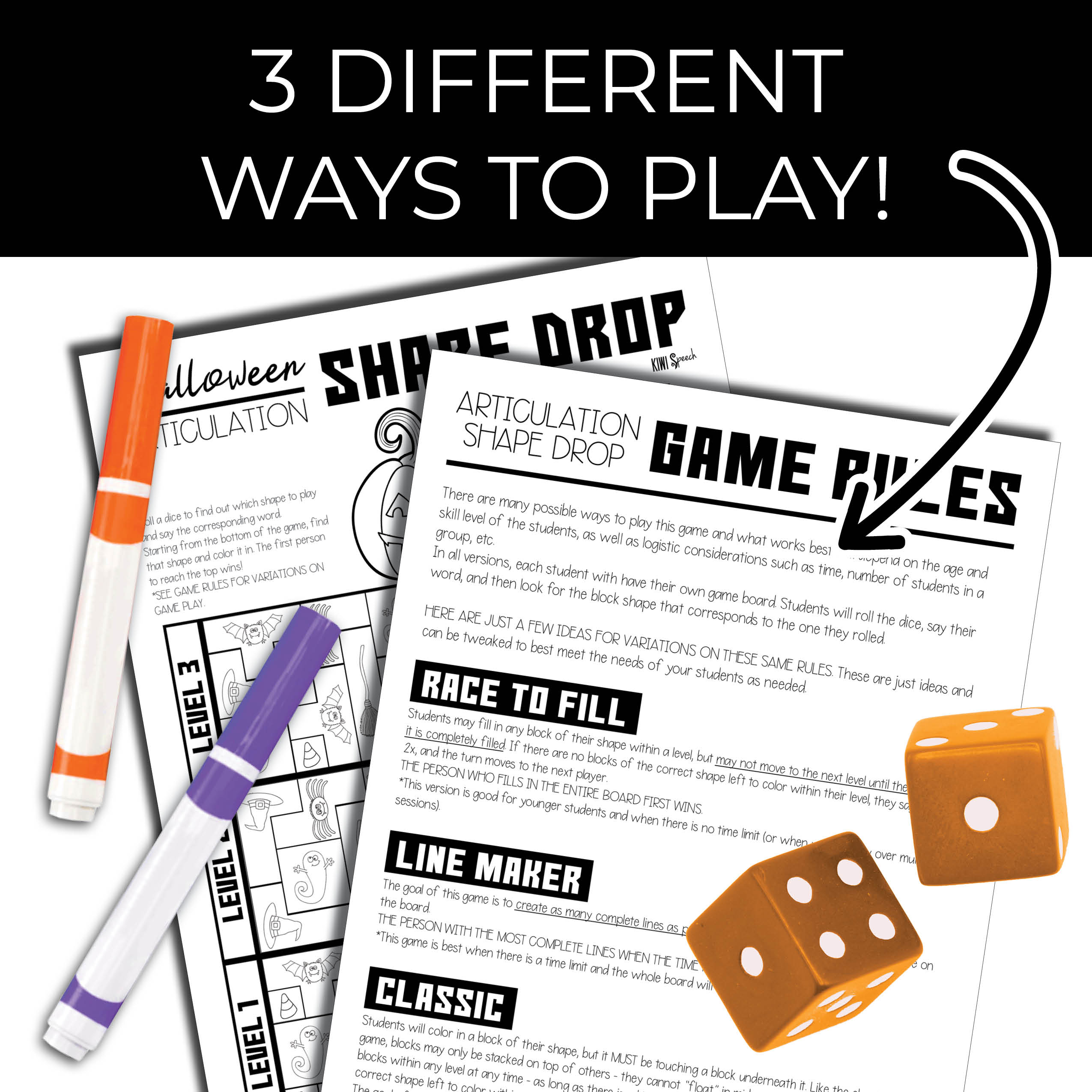 Articulation Shape Drop - A No Prep Speech Therapy Activity: Halloween ...
