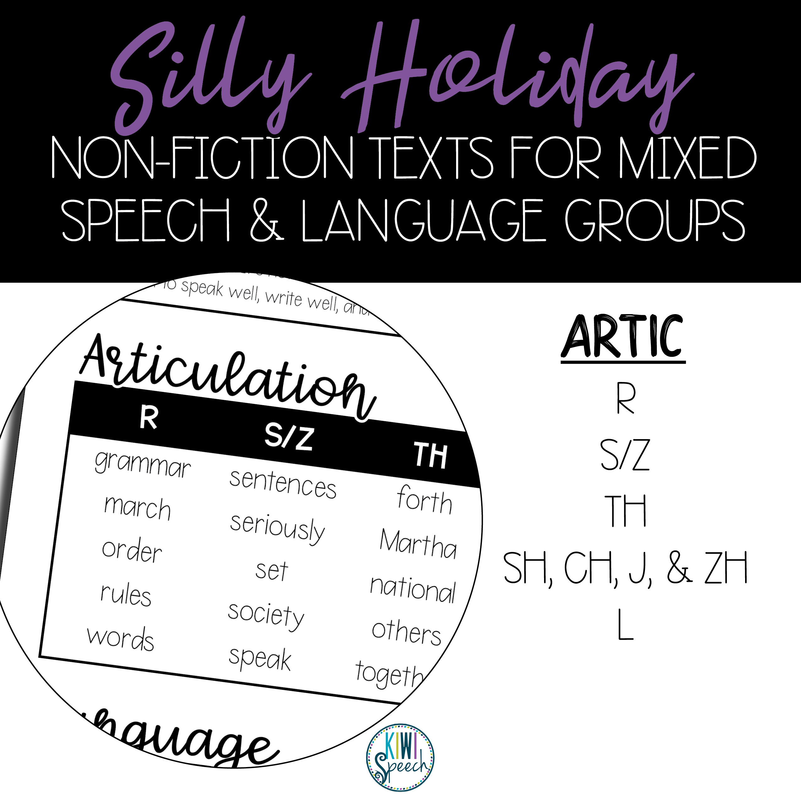 No Prep Silly Holiday Texts for Speech Therapy Mixed Groups - March ...