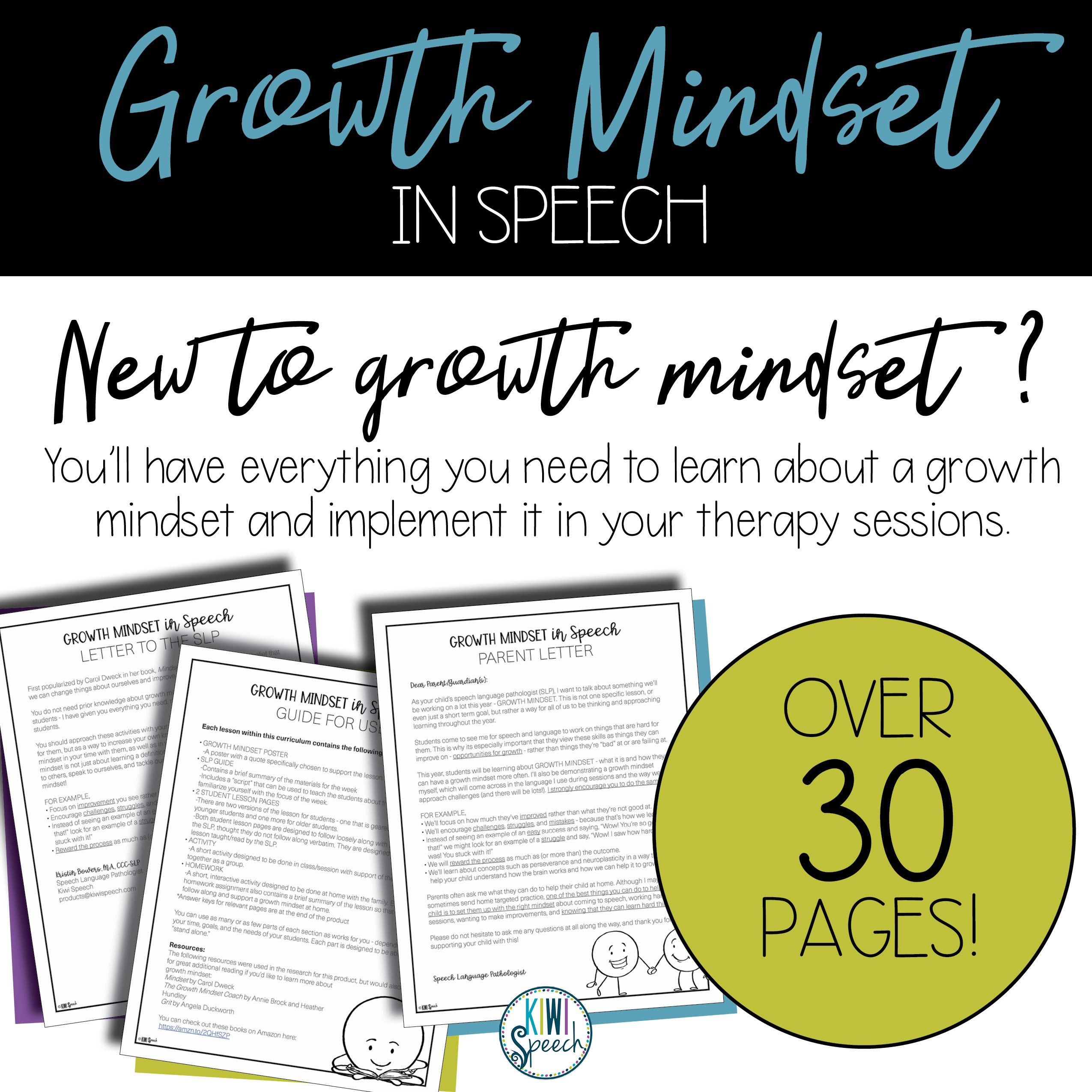 Growth Mindset in Speech - Supplementary Curriculum for Speech Therapy ...