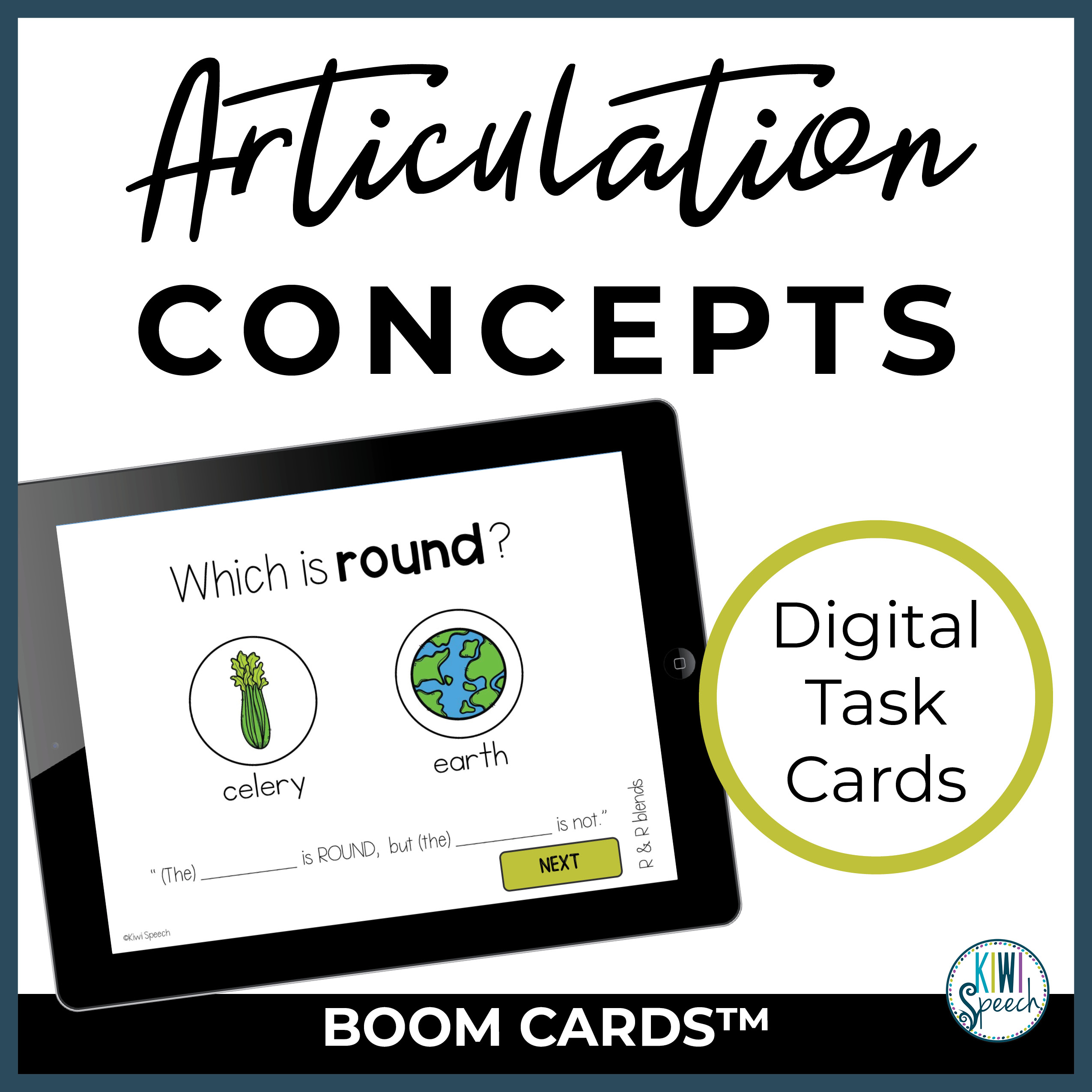 Articulation Concepts BOOM Cards for Digital Speech Therapy - Kiwi Speech