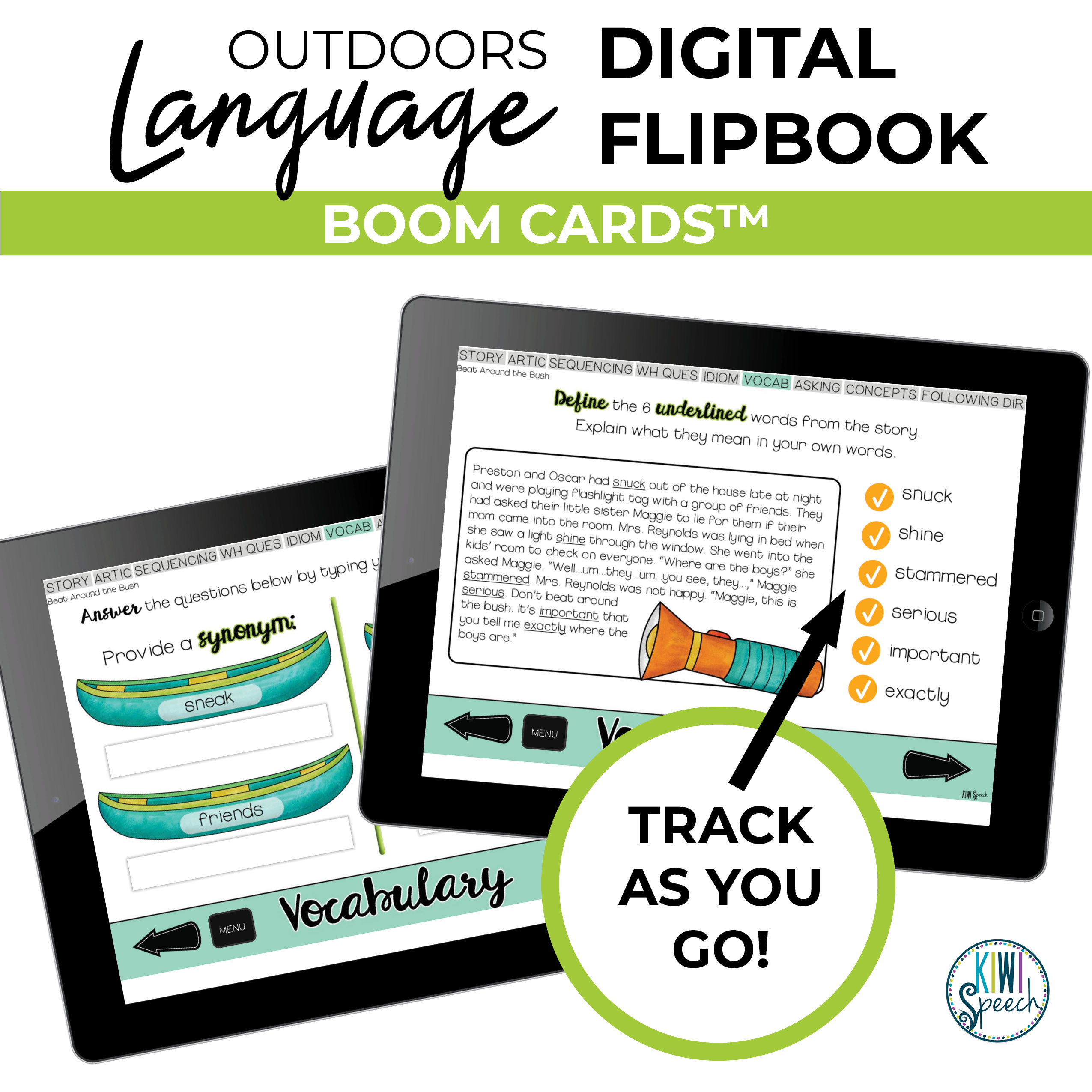 Outdoors Receptive & Expressive Language DIGITAL Flip Books - BOOM ...