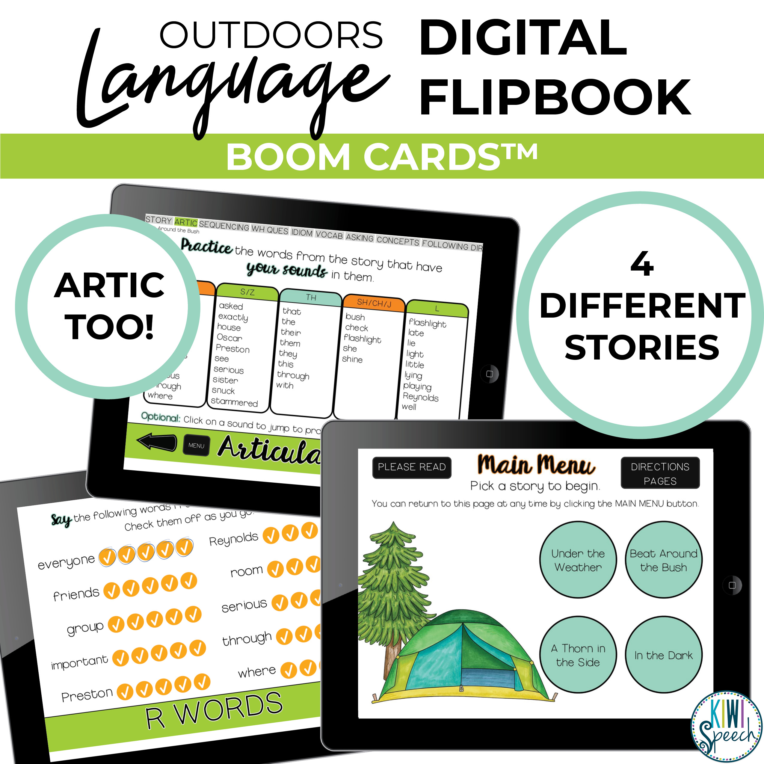 Outdoors Receptive & Expressive Language DIGITAL Flip Books - BOOM ...