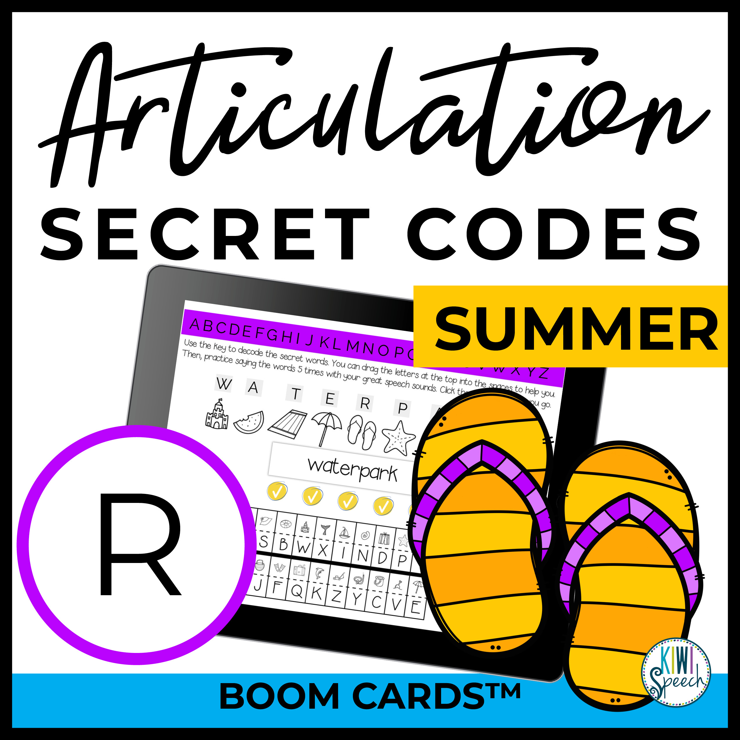 R Articulation Secret Codes BOOM Cards - Summer | Speech | Distance ...
