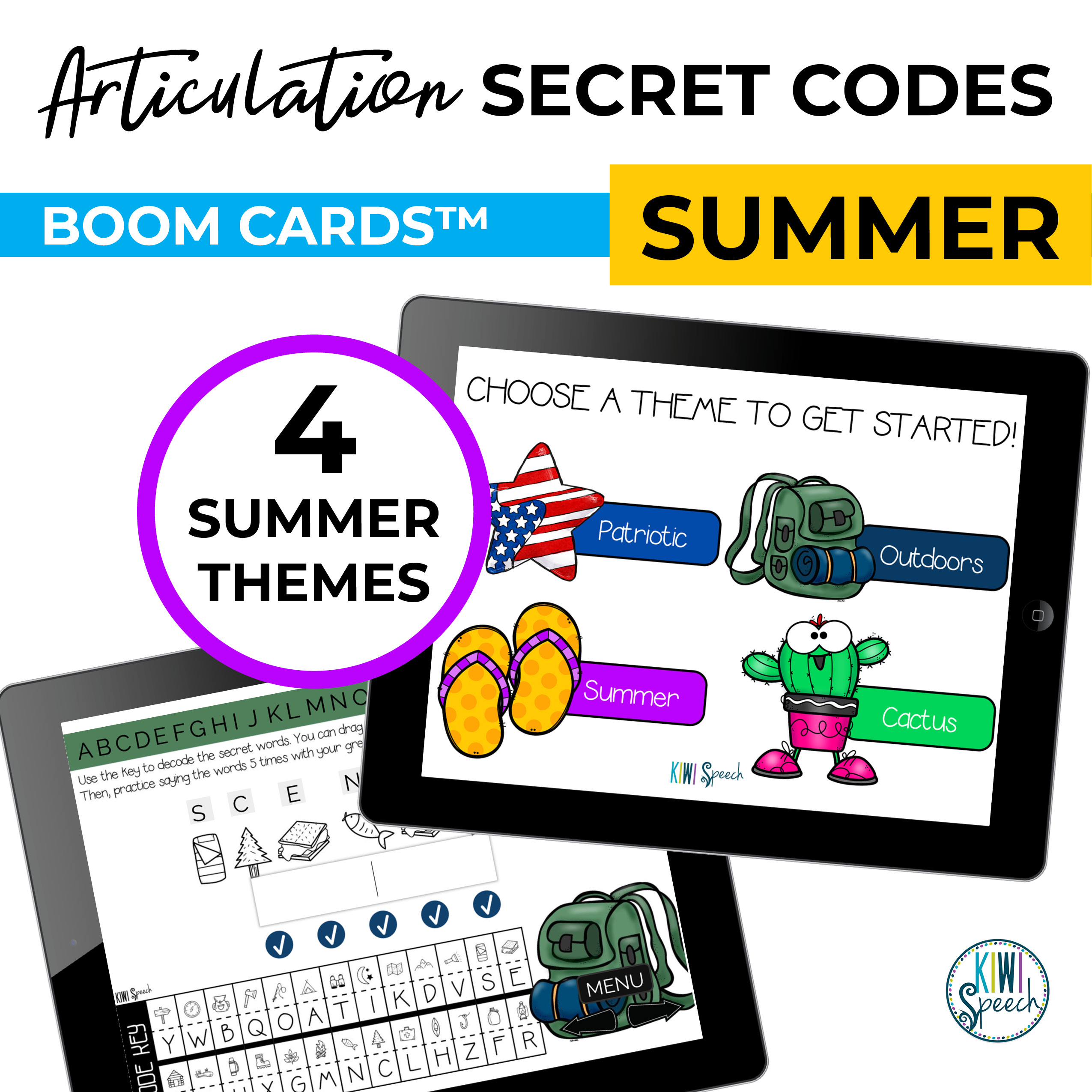 S / Z Articulation Secret Codes BOOM Cards - Summer | Speech | Distance ...