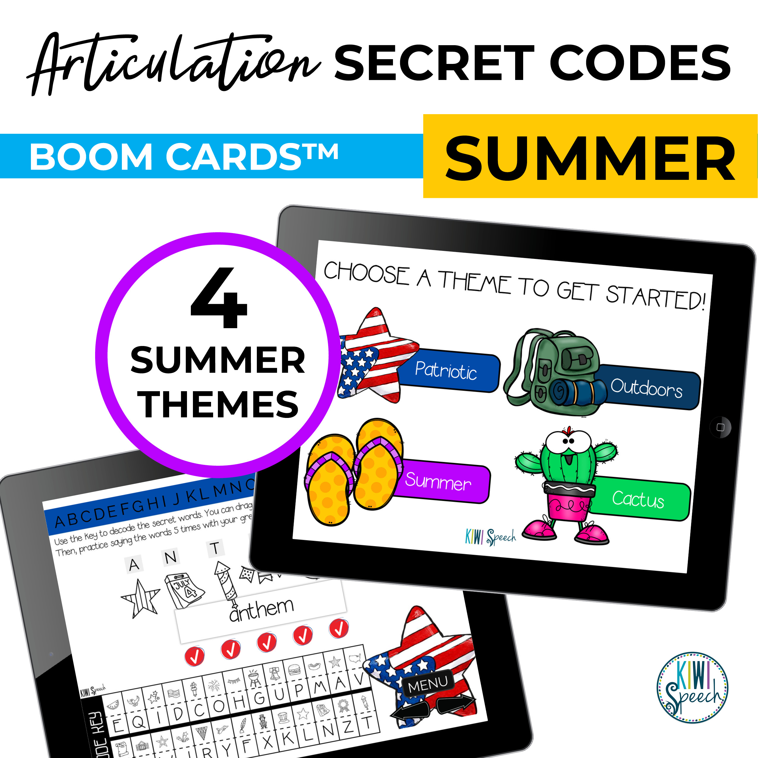 TH Articulation Secret Codes BOOM Cards - Summer | Speech | Distance ...