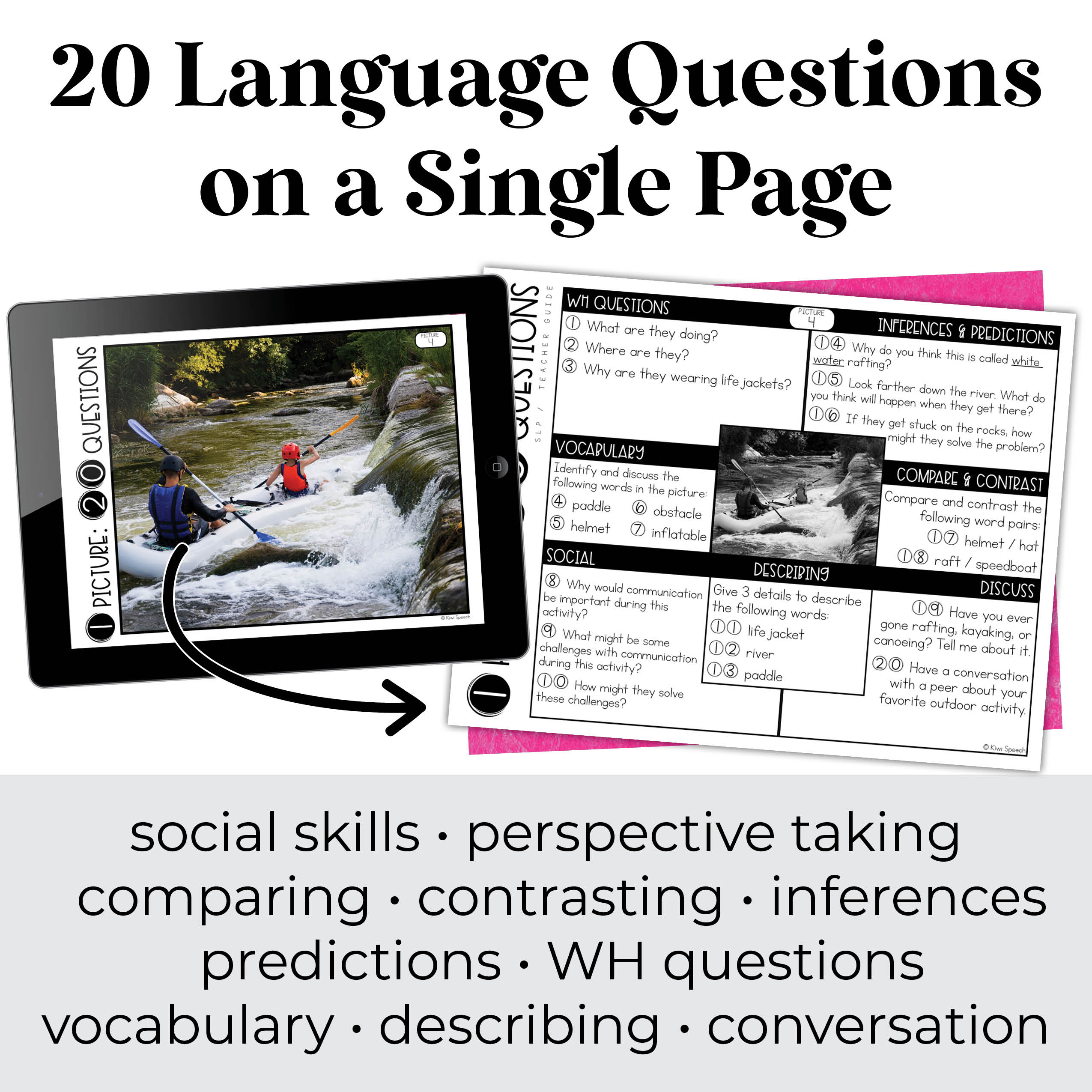 No-Prep Real Photos Language Activity for Speech Therapy Mixed Groups ...
