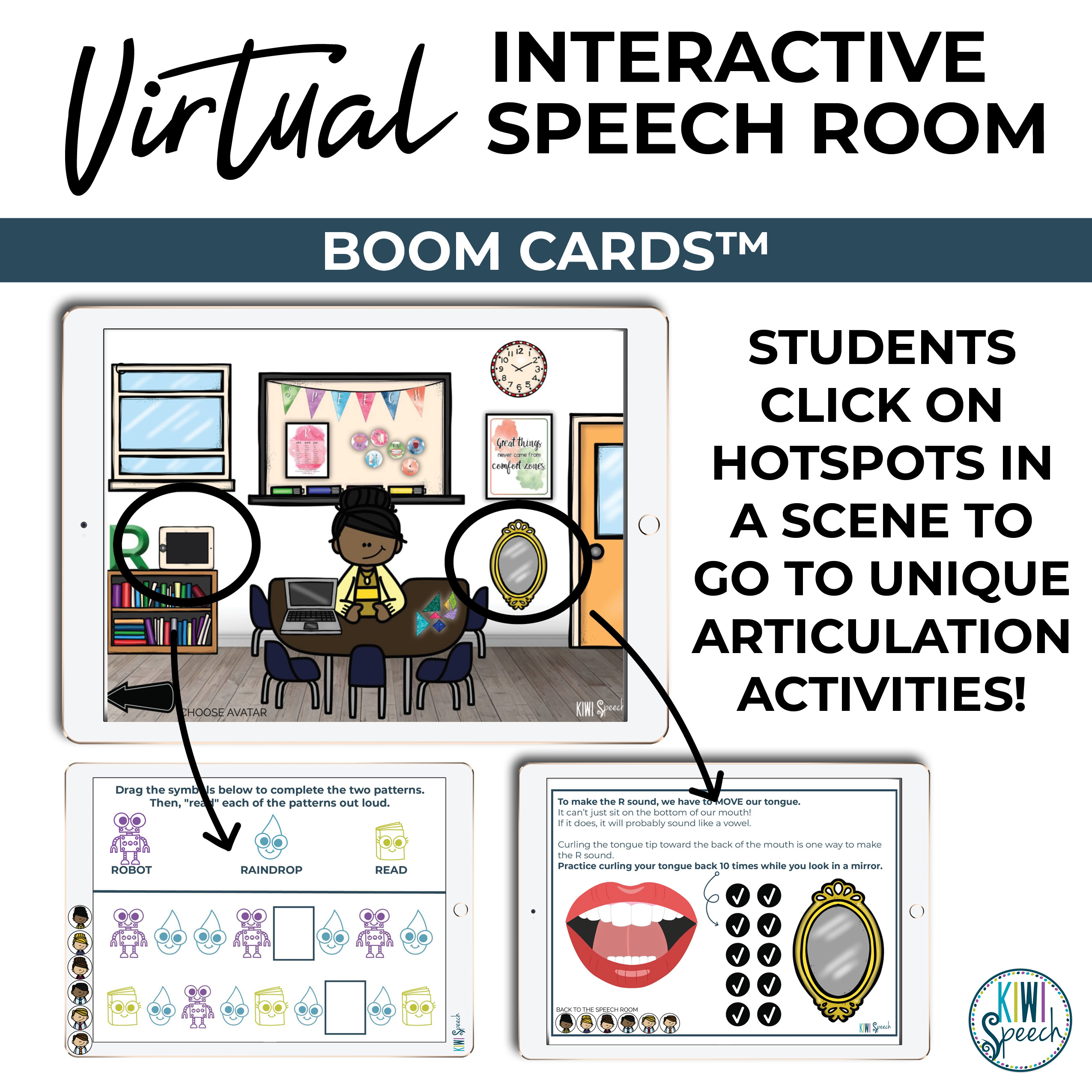 Virtual Speech Room - Articulation Boom Cards for R - Digital R Sound ...