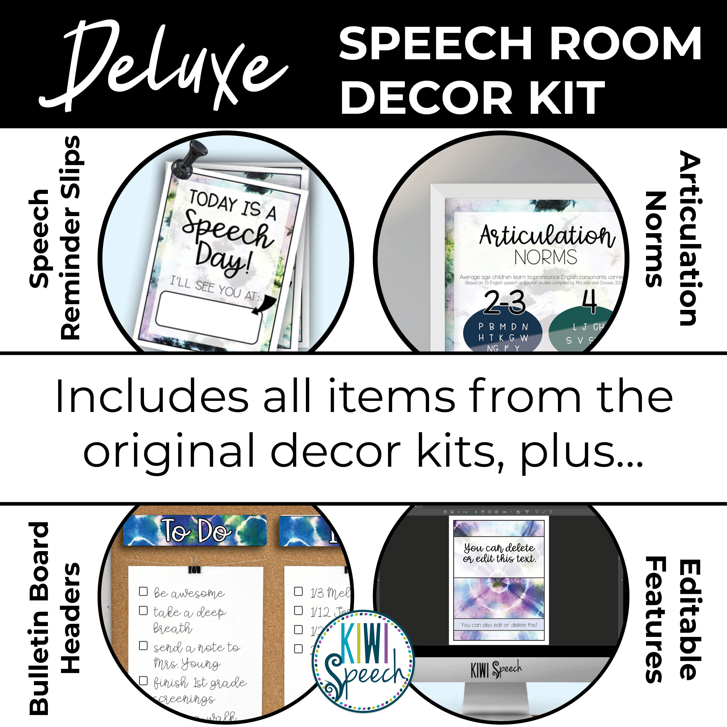 Speech Therapy Room Decor - Functional Speech Decor Kit w/ Visual Aids ...