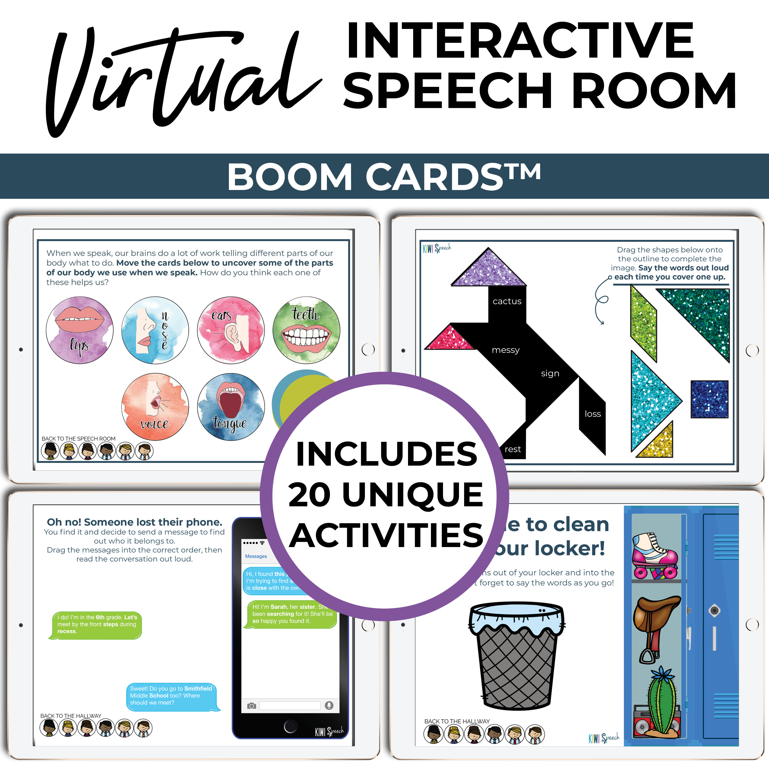 Virtual Speech Room - Articulation Boom Cards for S - Digital S Sound ...