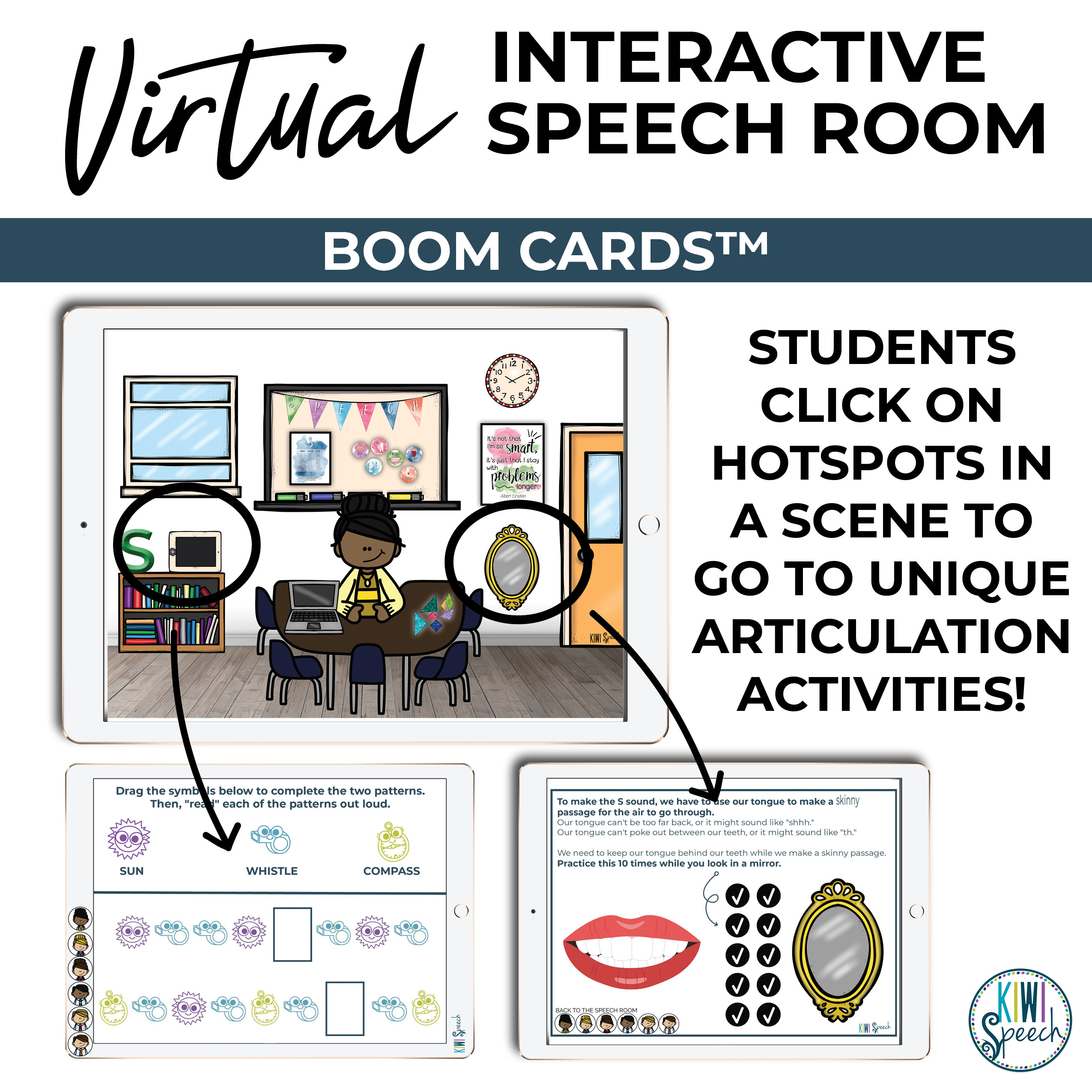 Virtual Speech Room - Articulation Boom Cards for S - Digital S Sound ...