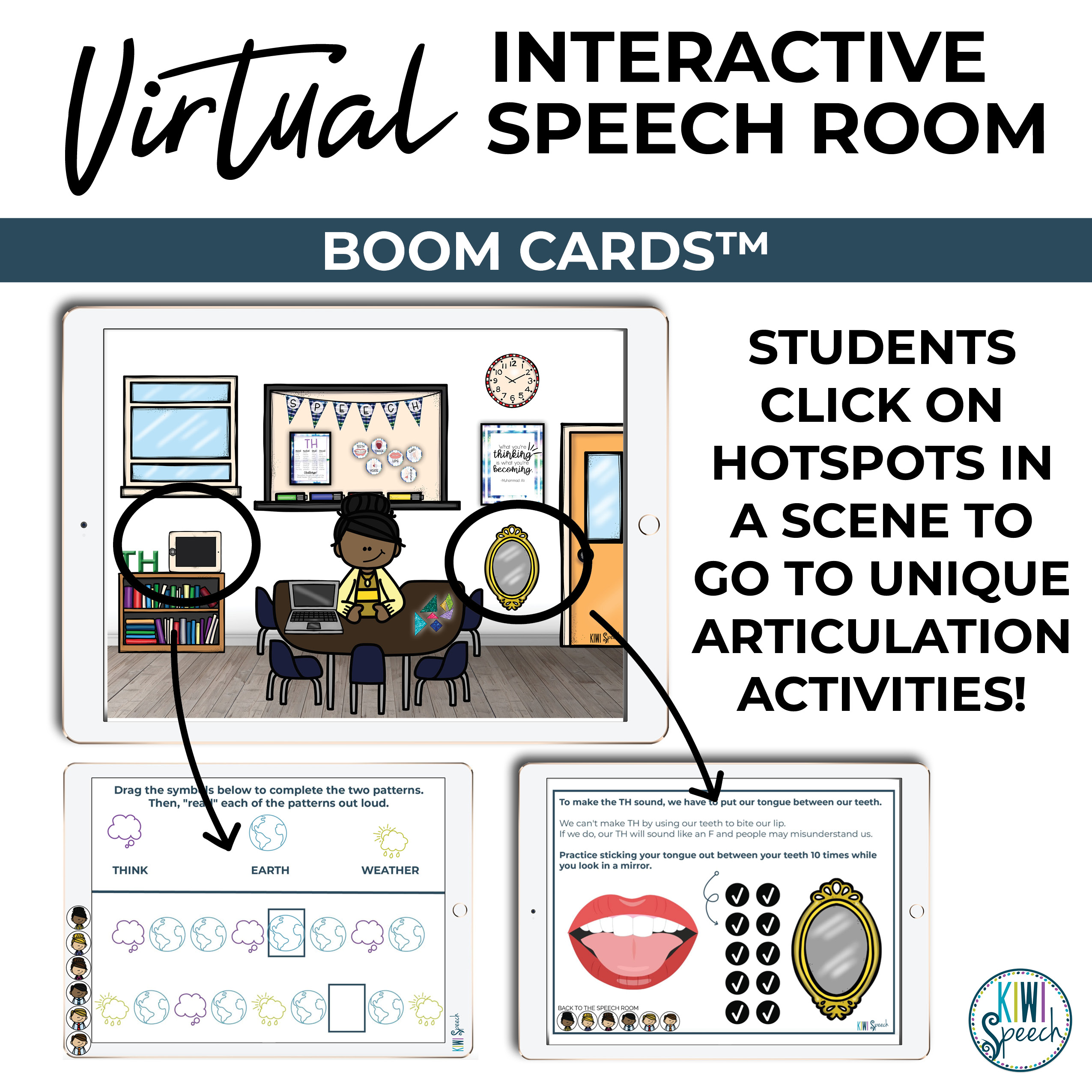 Virtual Speech Room - Articulation Boom Cards for TH - Digital TH ...