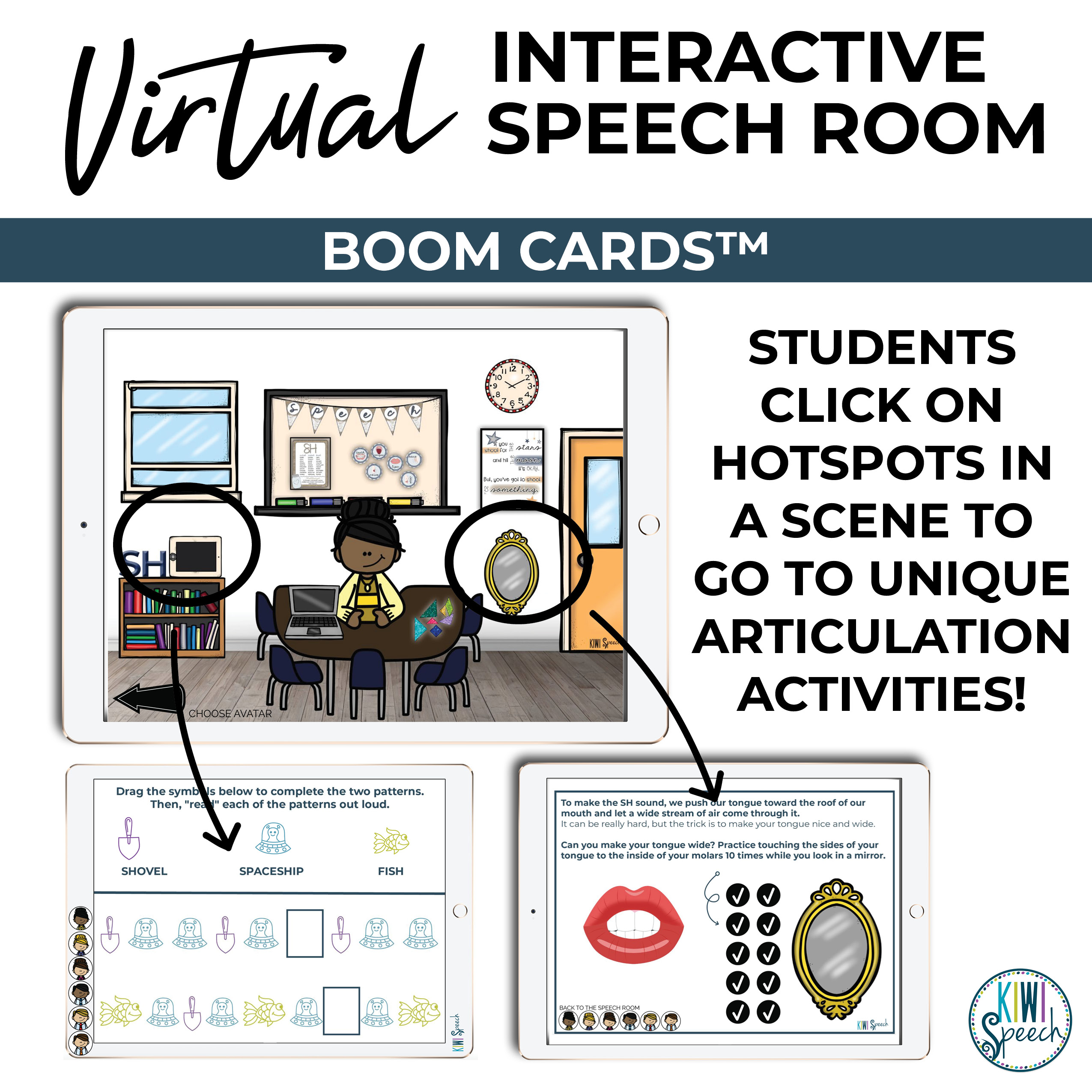 Virtual Speech Room - Articulation Boom Cards for SH - Digital SH ...