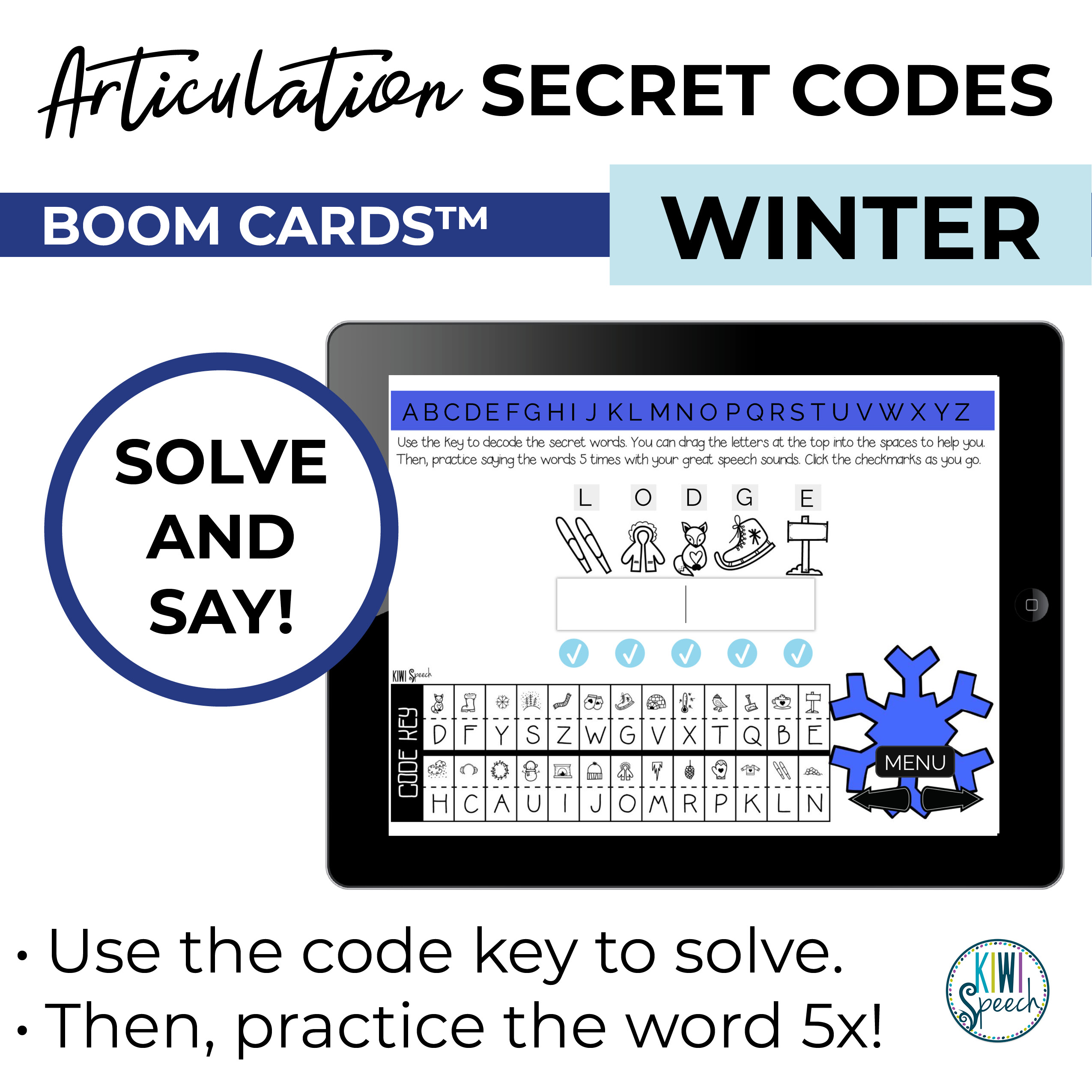 L Articulation Secret Codes BOOM Cards for Digital Speech Therapy ...