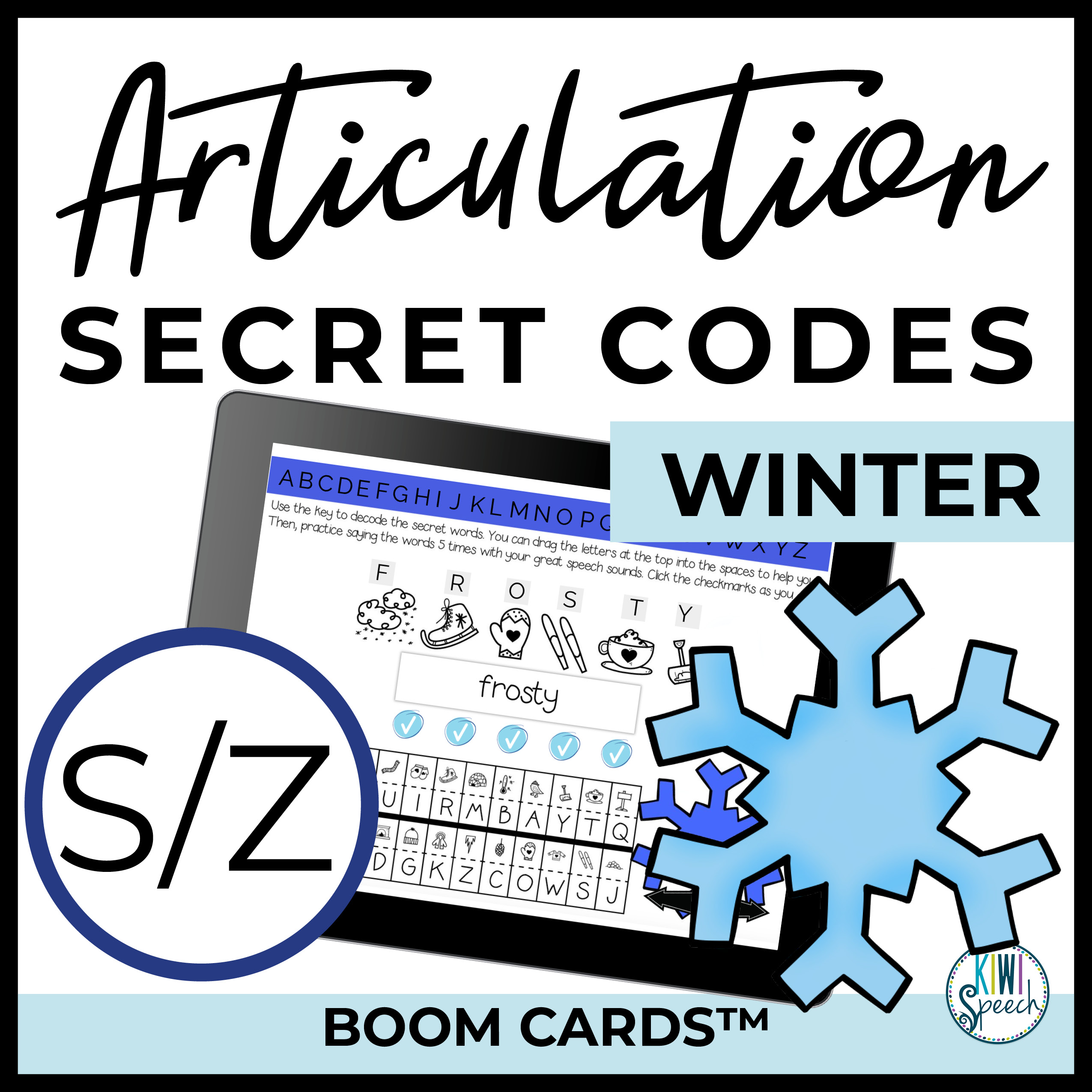 S & Z Articulation Secret Codes BOOM Cards for Digital Speech Therapy ...