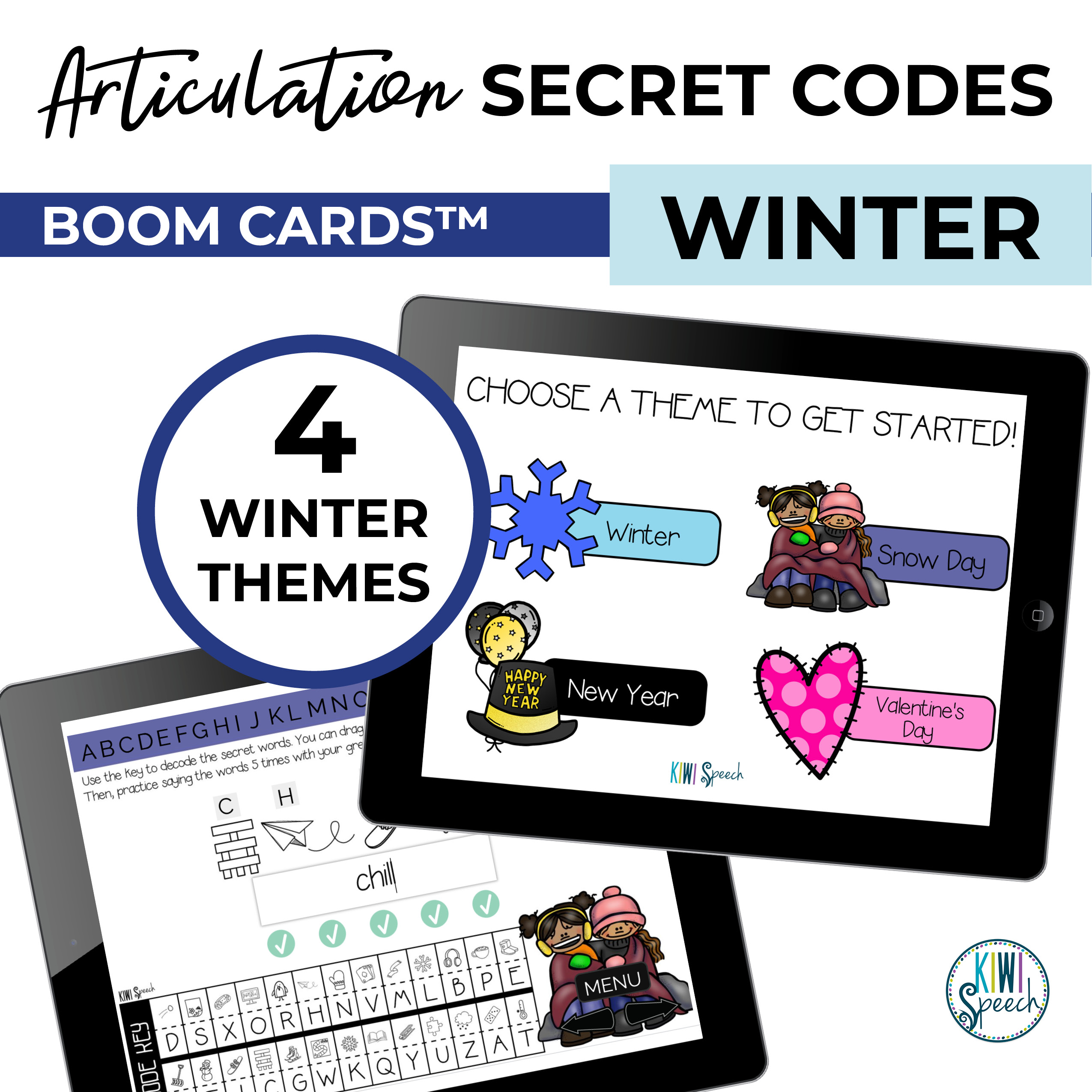 SH, CH, J Articulation Secret Codes BOOM Cards for Speech Therapy ...